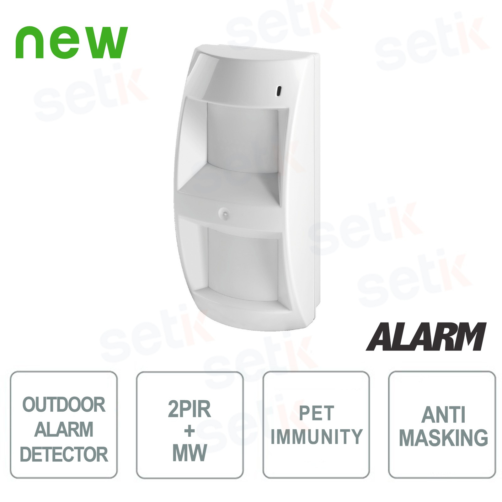 SOUTDOOR/T - Outdoor 2PIR+MW Triple Technology Alarm Sensor - Setik.biz