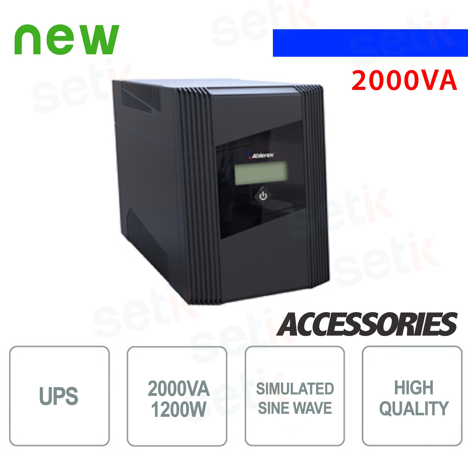 UPS2200LCD - Uninterruptible power supply with LCD display - 2200VA ...