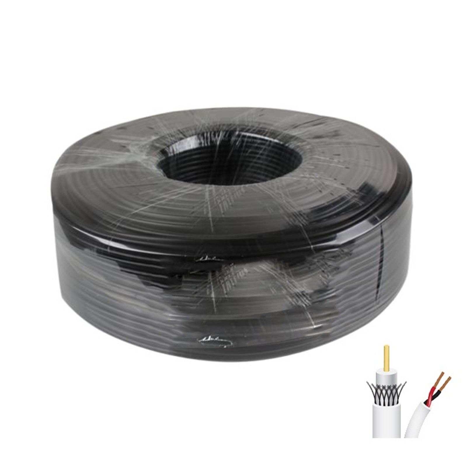 100MT+PRG59CCS - Koaxialkabel Spule RG59 100MT ccs + Leistung - Setik.biz