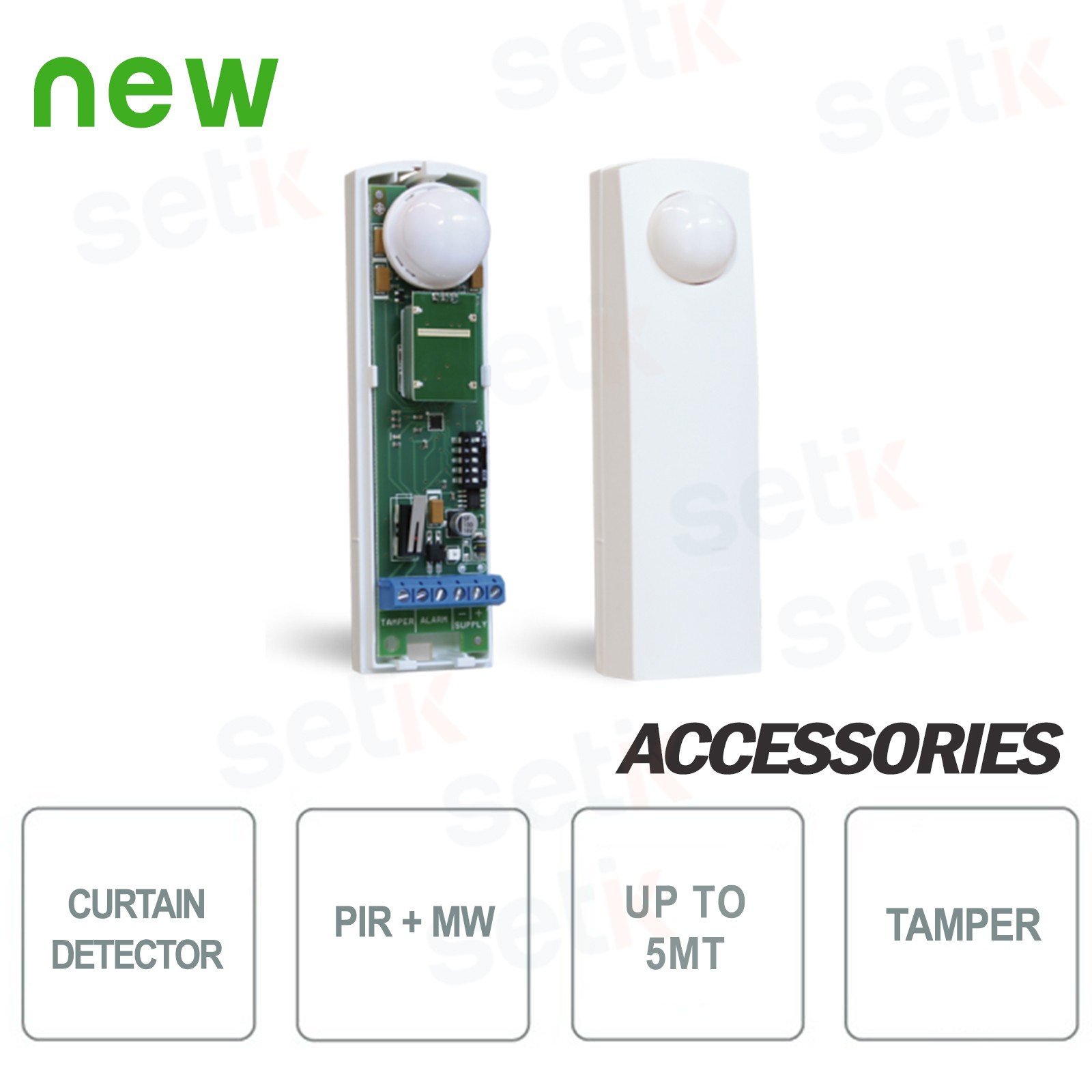 DT 16 - AMC curtain effect PIR + MW detector - Setik.biz