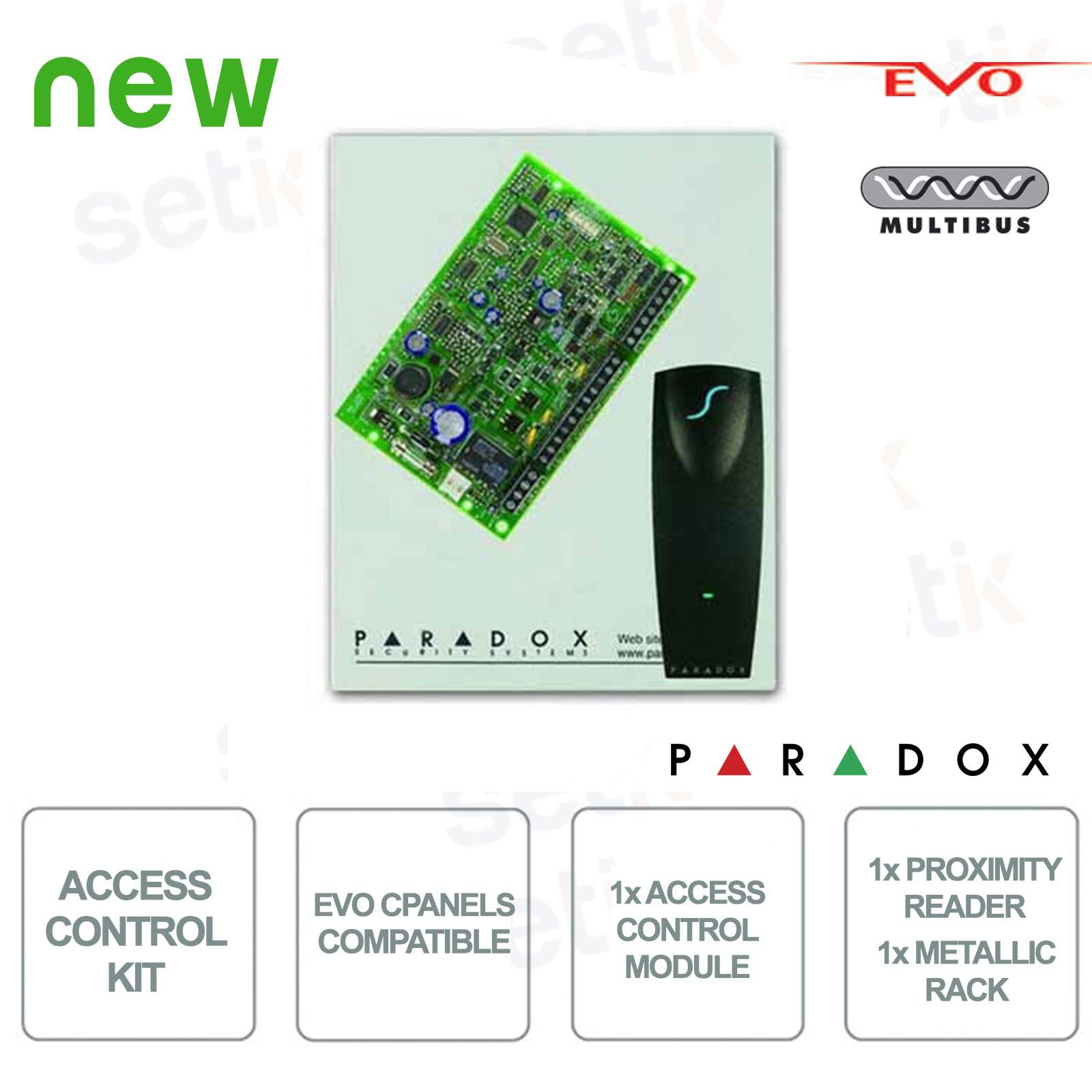 DGP-KIT220 - KIT Controllo Accessi Evo Paradox - Setik.biz