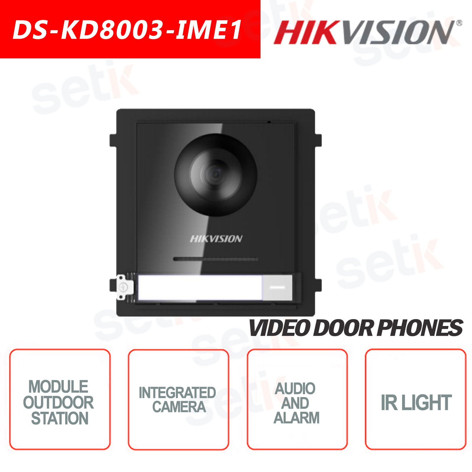 DS-KD8003-IME1 - HIKVISION Outdoor Station 2MP Camera AUDIO ALARM ...