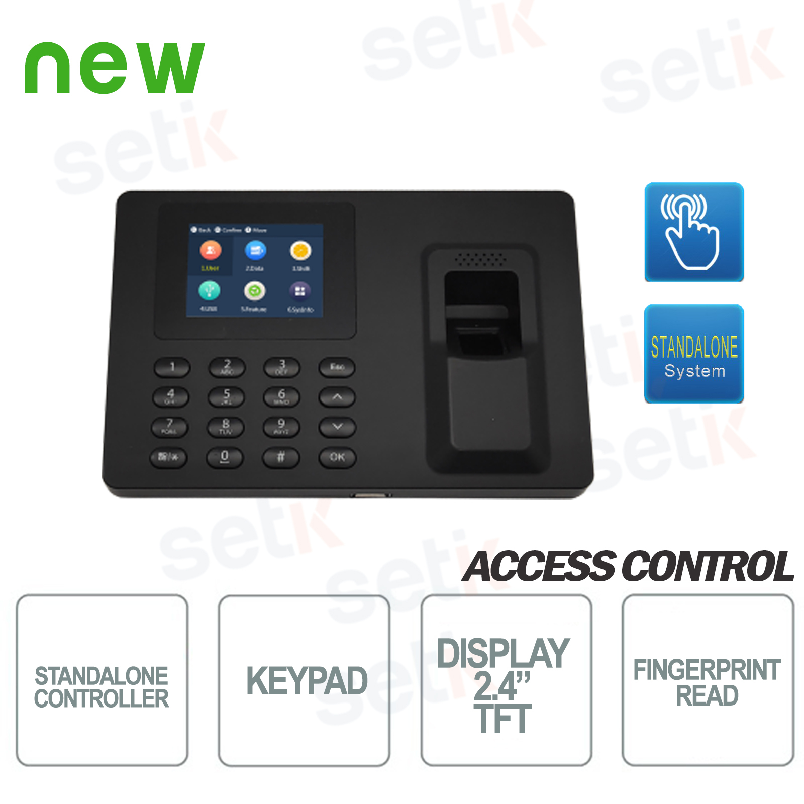 ASA1222E - Standalone Biometric Terminal with Fingerprint Reading and ...