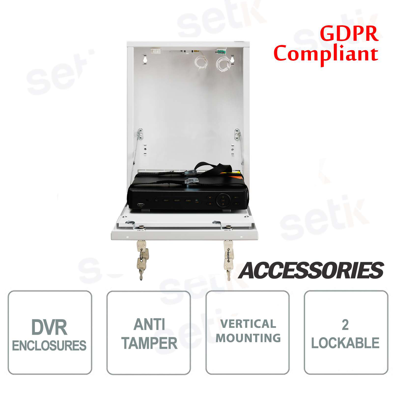 AWO528W - White mini pulsar vertical metal case - Setik.biz