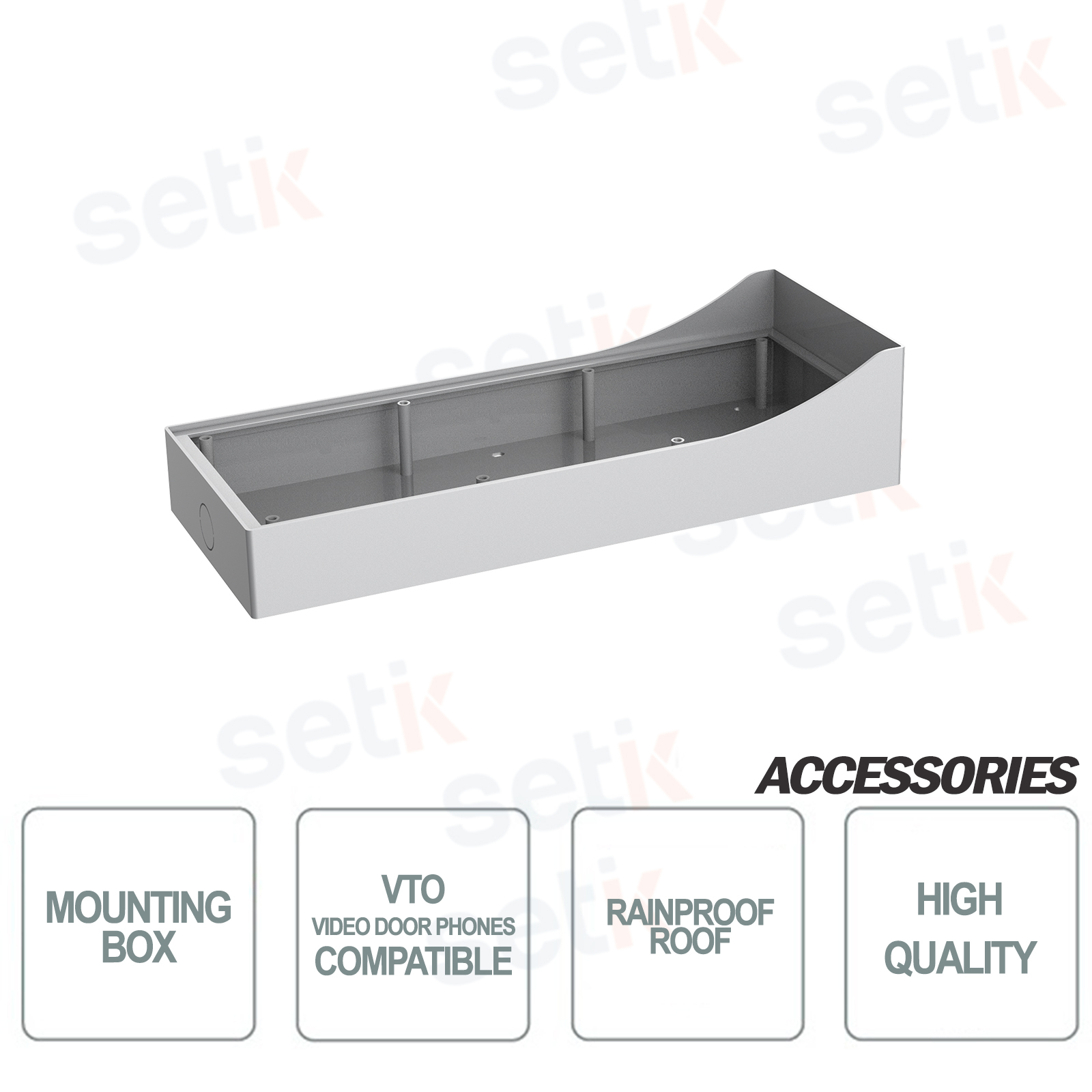 VTOB114-V2 - Box with canopy for installation of 3 Dahua video intercom ...