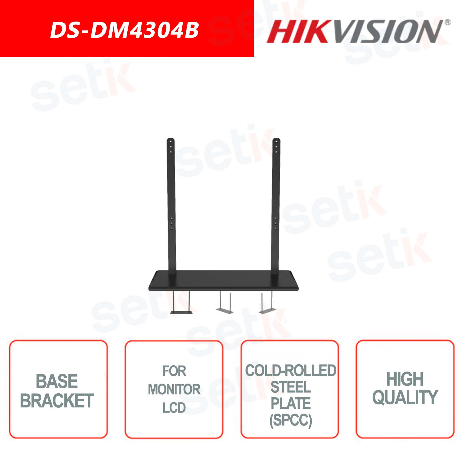 DS-DM4304B - Hikvision - Base bracket for mounting LCD monitors - Setik.biz