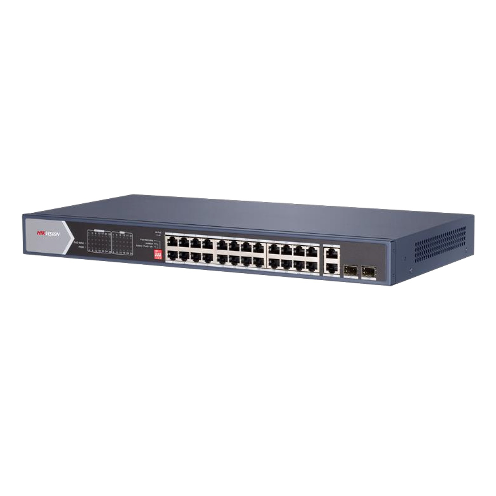 DS-3E0528HP-E - Network Switch 28 Gigabit Ports - 20 Hikvision PoE Ports - 4 Hi-PoE Ports - 2 ...