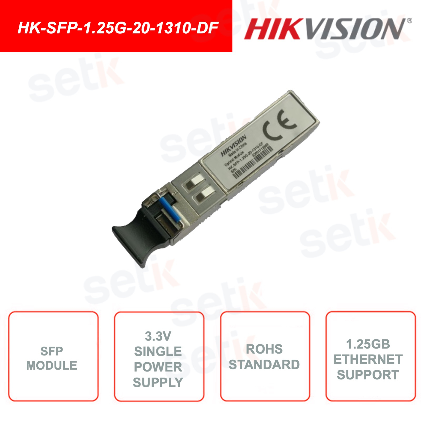HK-SFP-1.25G-20-1310-DF - SFP module - Hikvision - 1.25G Ethernet ...
