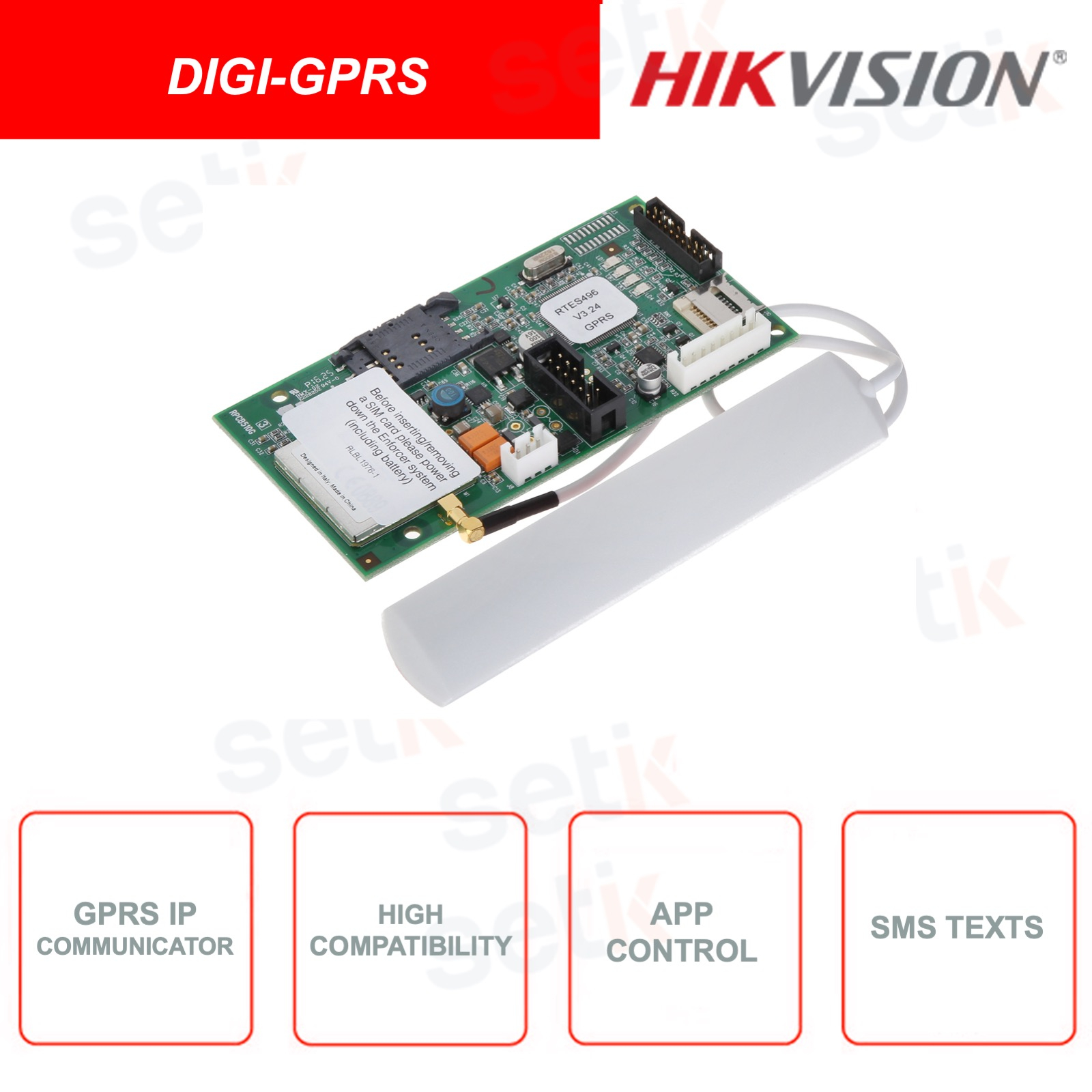 DIGI-GPRS - Communicateur IP GPRS Hikvision-Pyronix - Basé sur réseau mobile - Envoi de ...