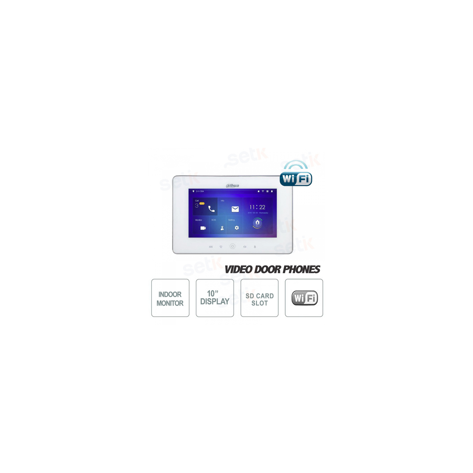 VTH5241DW-S2 - Monitor 10 '' Dahua WiFi Touch W - Setik.biz