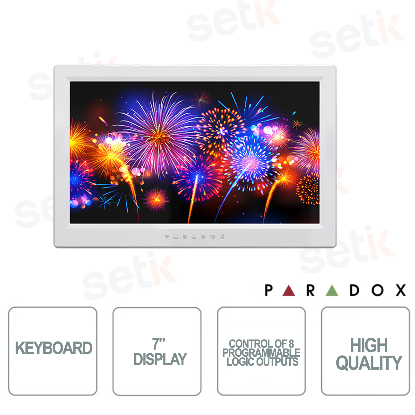 TM70W - Clavier à écran 7 pouces 3 touches de panique - Setik.biz