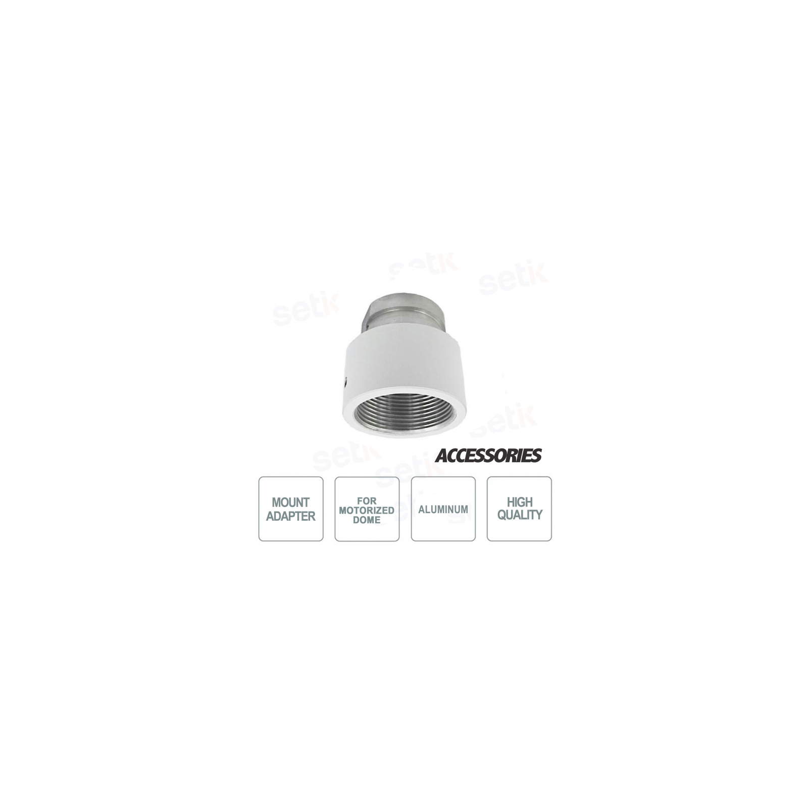 PFA116 - Threaded fitting for motorized dome - Setik.biz