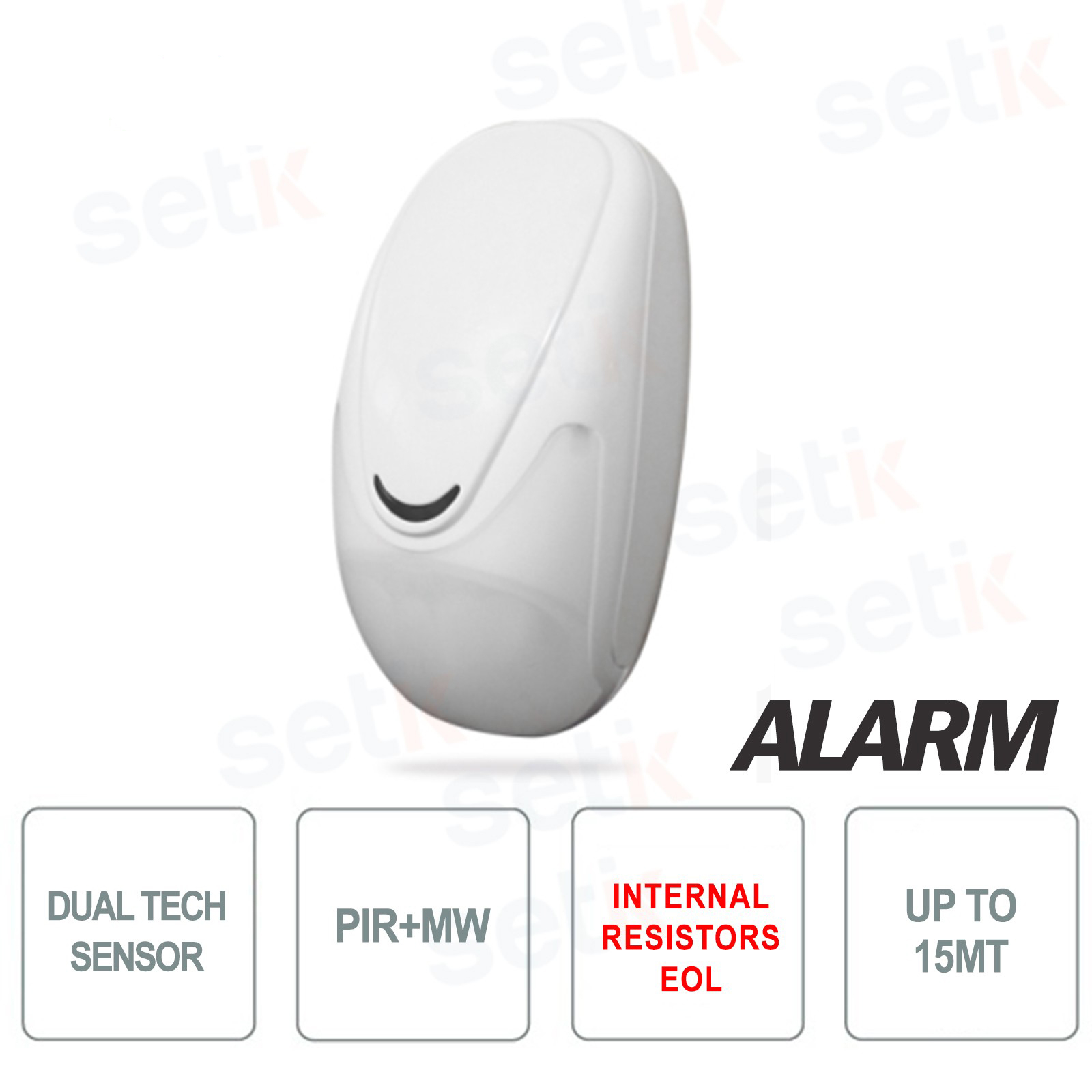 MOUSE 09 - PIR sensor + MW Passive EOL 15MT AMC - Setik.biz