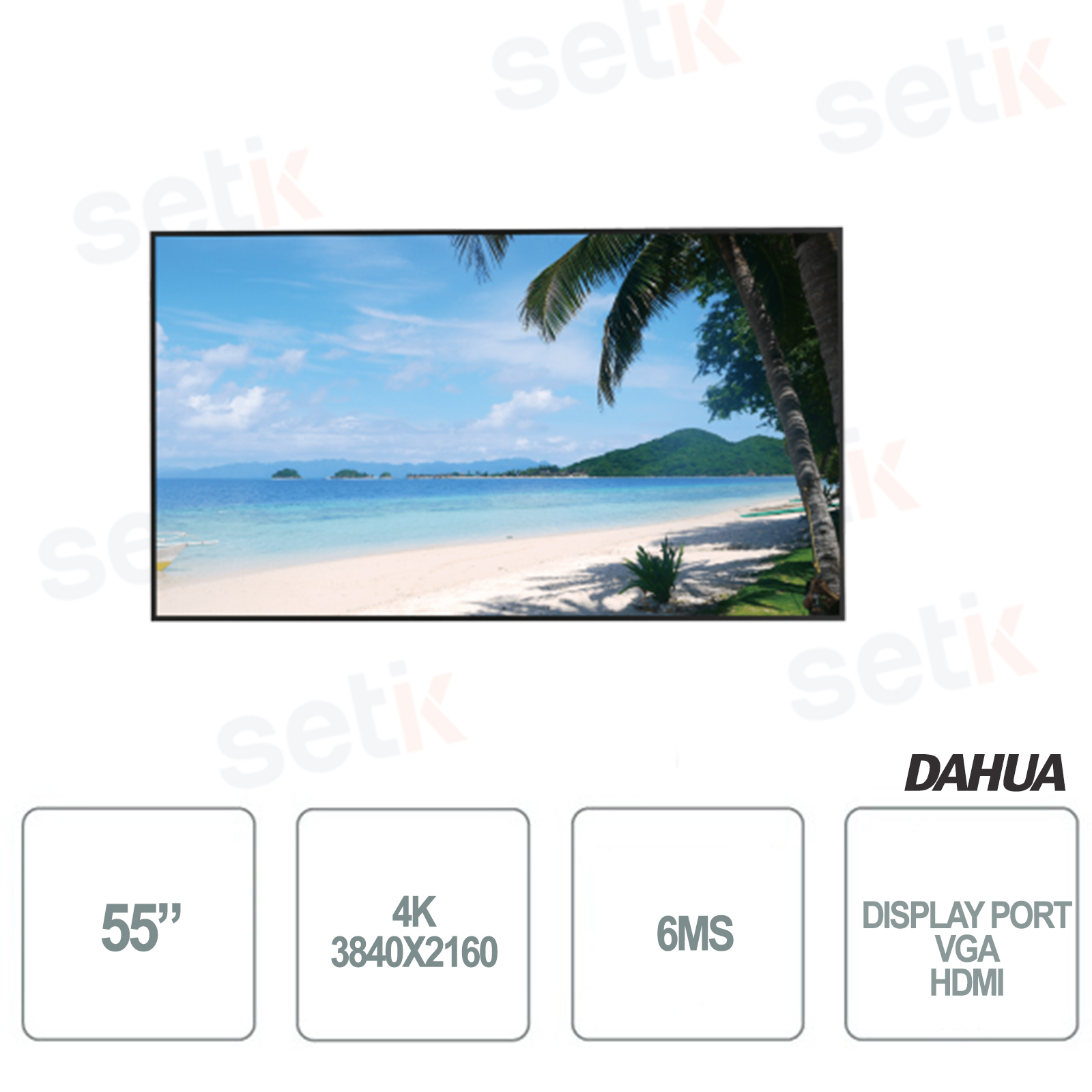 LM55-S400 - Monitor Dahua 55 pollici - LED - 4K - Setik.biz