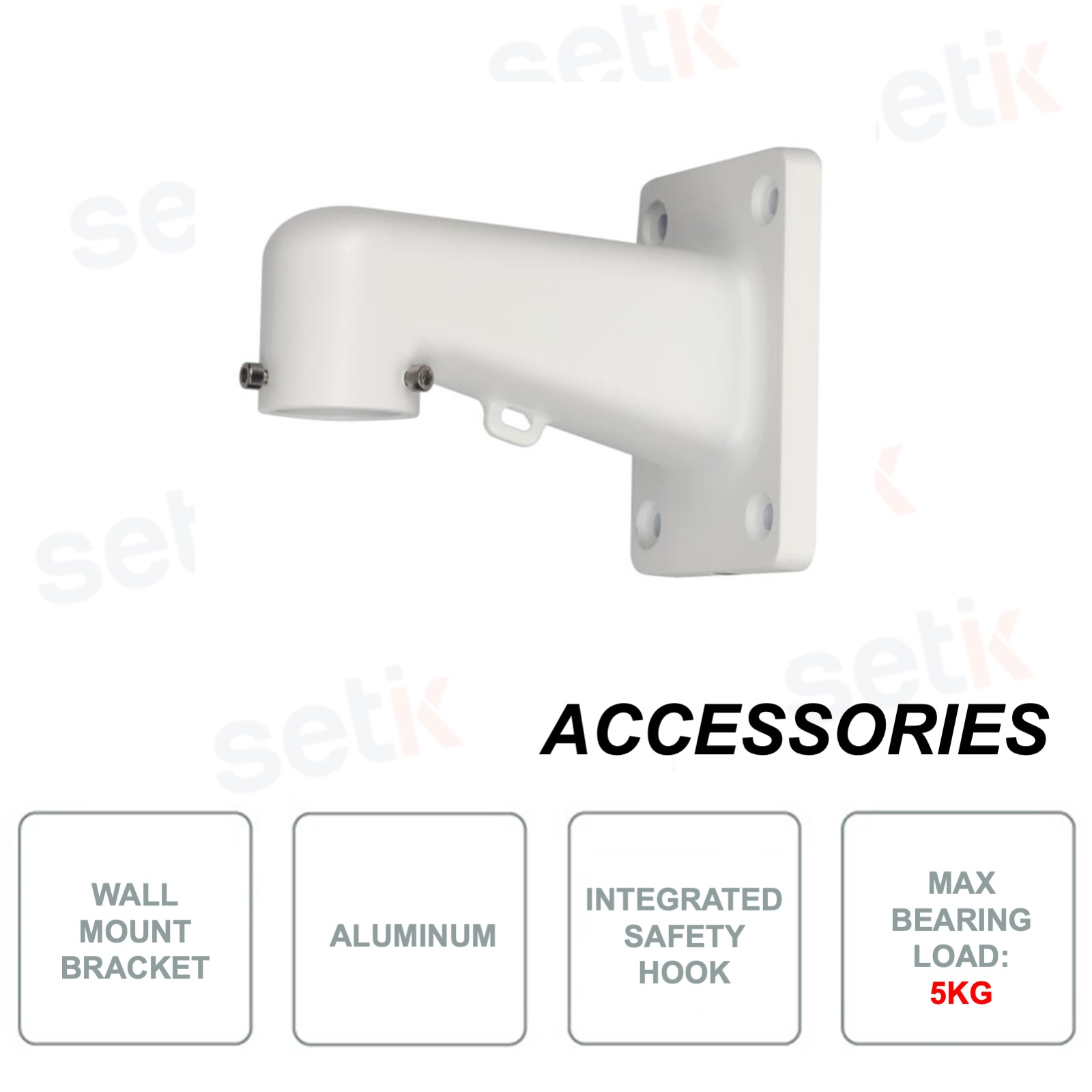 PFB305WA - Dahua wall bracket - In aluminum - White color - Setik.biz