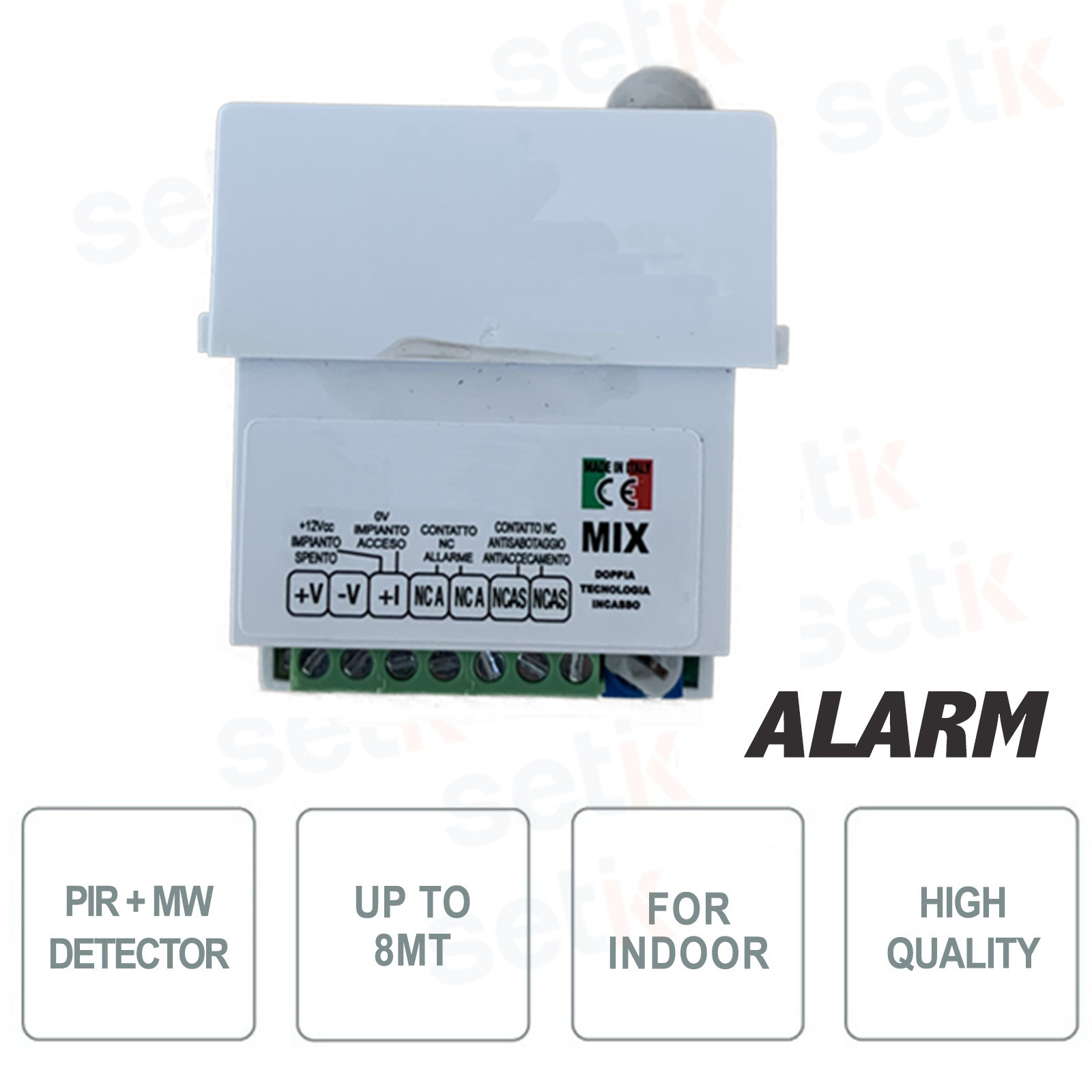 GRD DOTTO-LIGHT - Dual Technology PIR + MW Detector - Light Series -Setik - Setik.biz