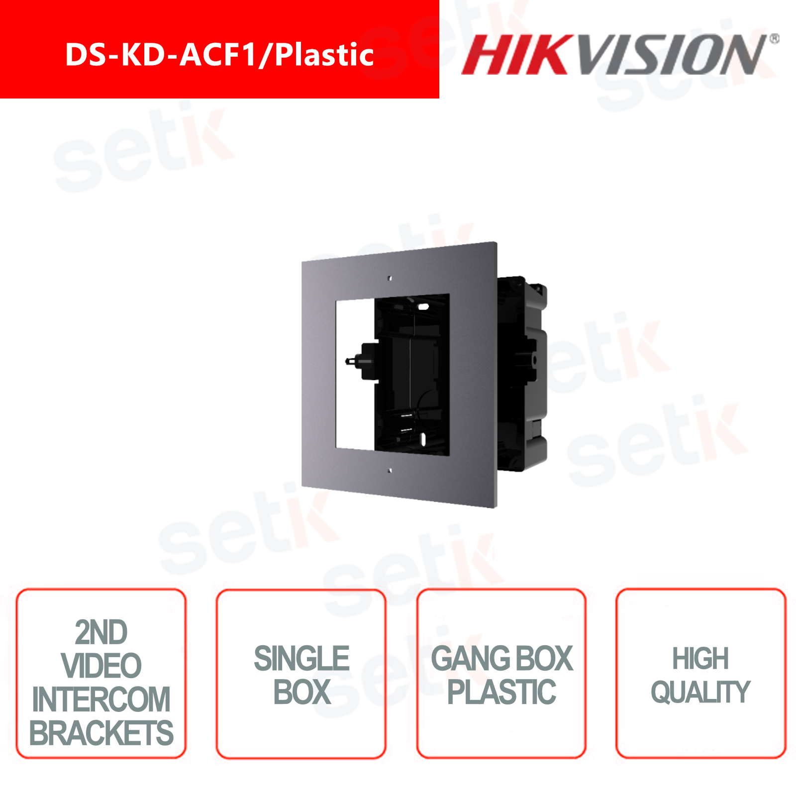DS-KD-ACF1/Plastic - Hikvision - Single recessed module - Plastic box - Setik.biz