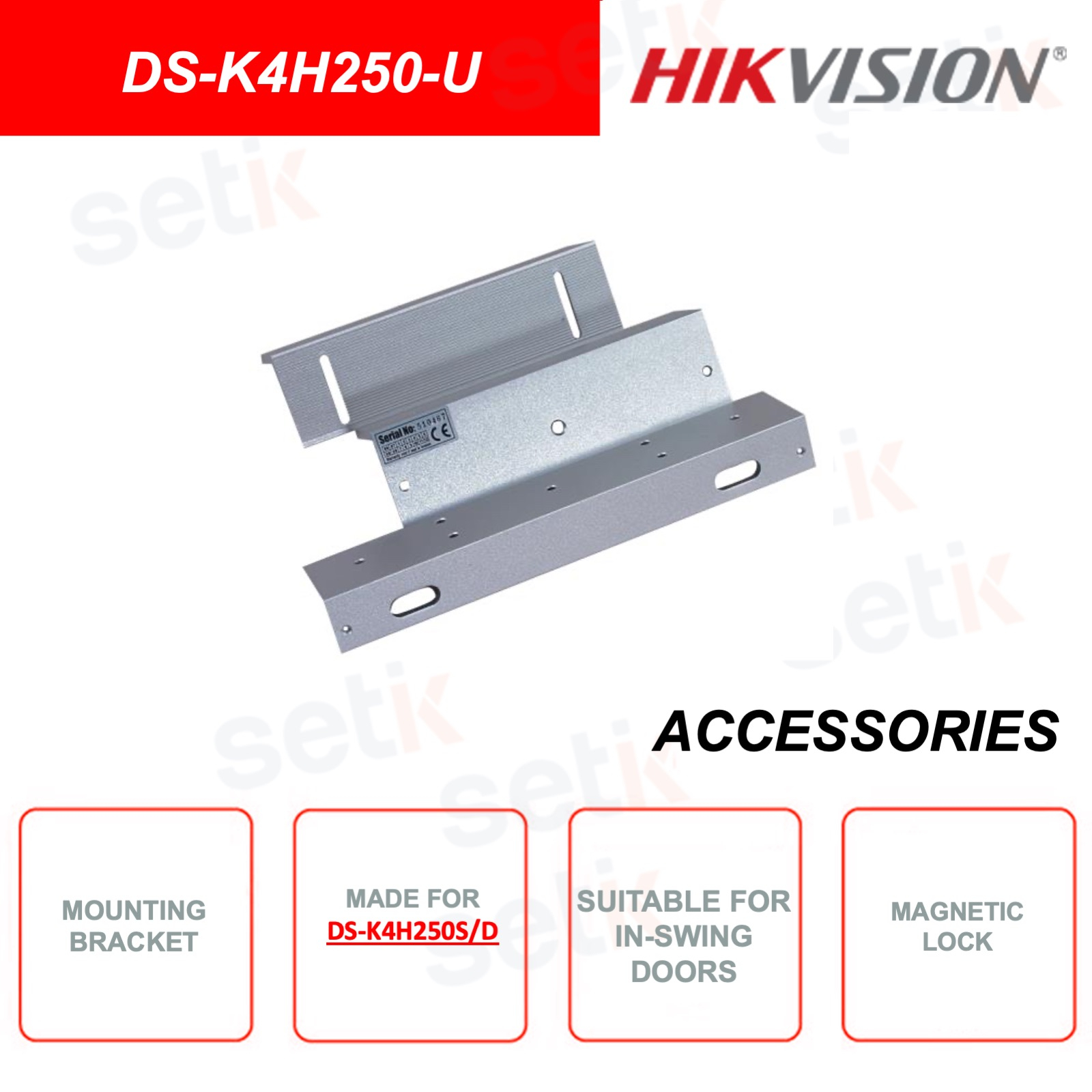 DS-K4H250-U - Mounting Bracket - For DS-K4H250D model - Ideal for ...