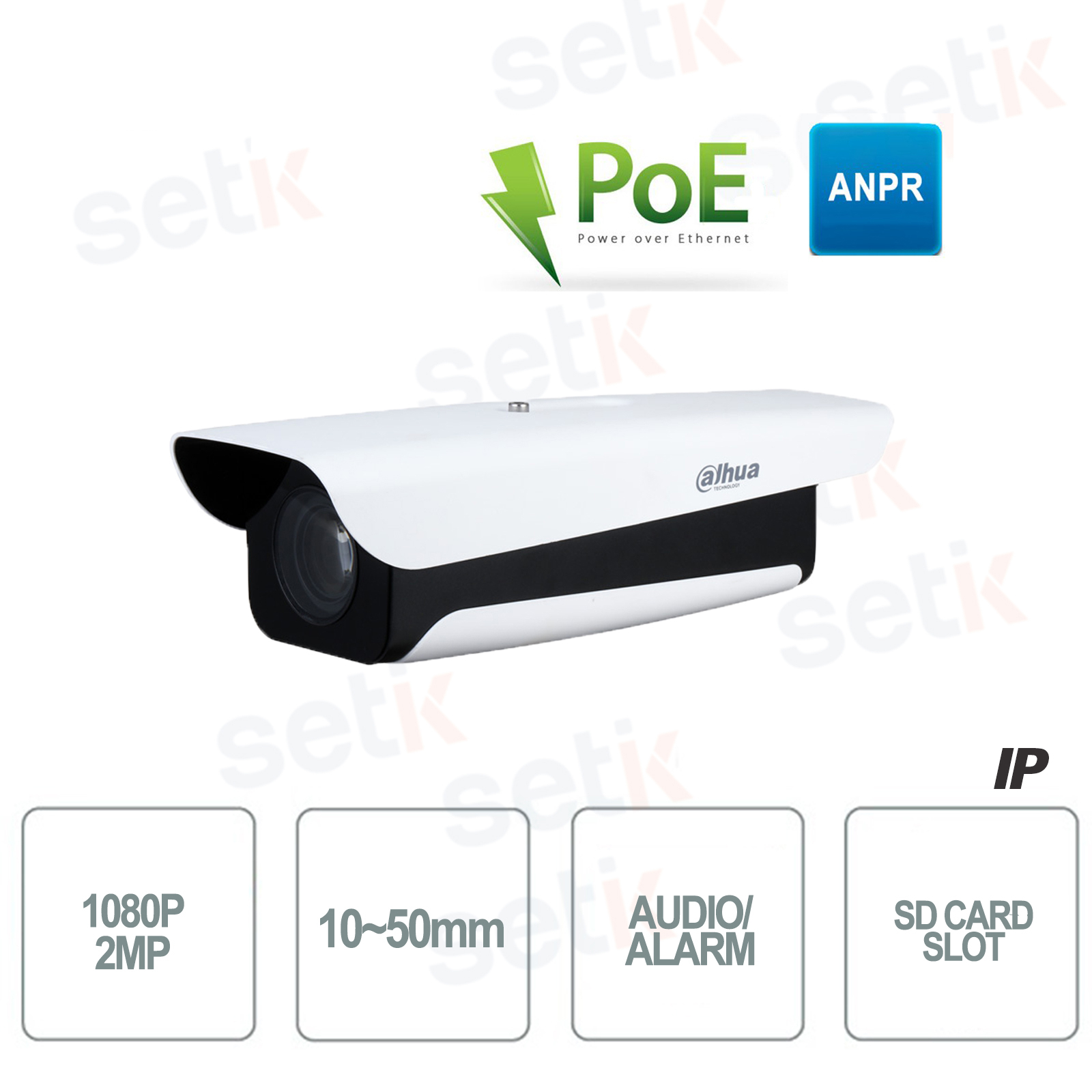ITC237-PW6M-IRLZF1050-C2 - 2MP Dahua ANPR PoE+ camera with varifocal ...