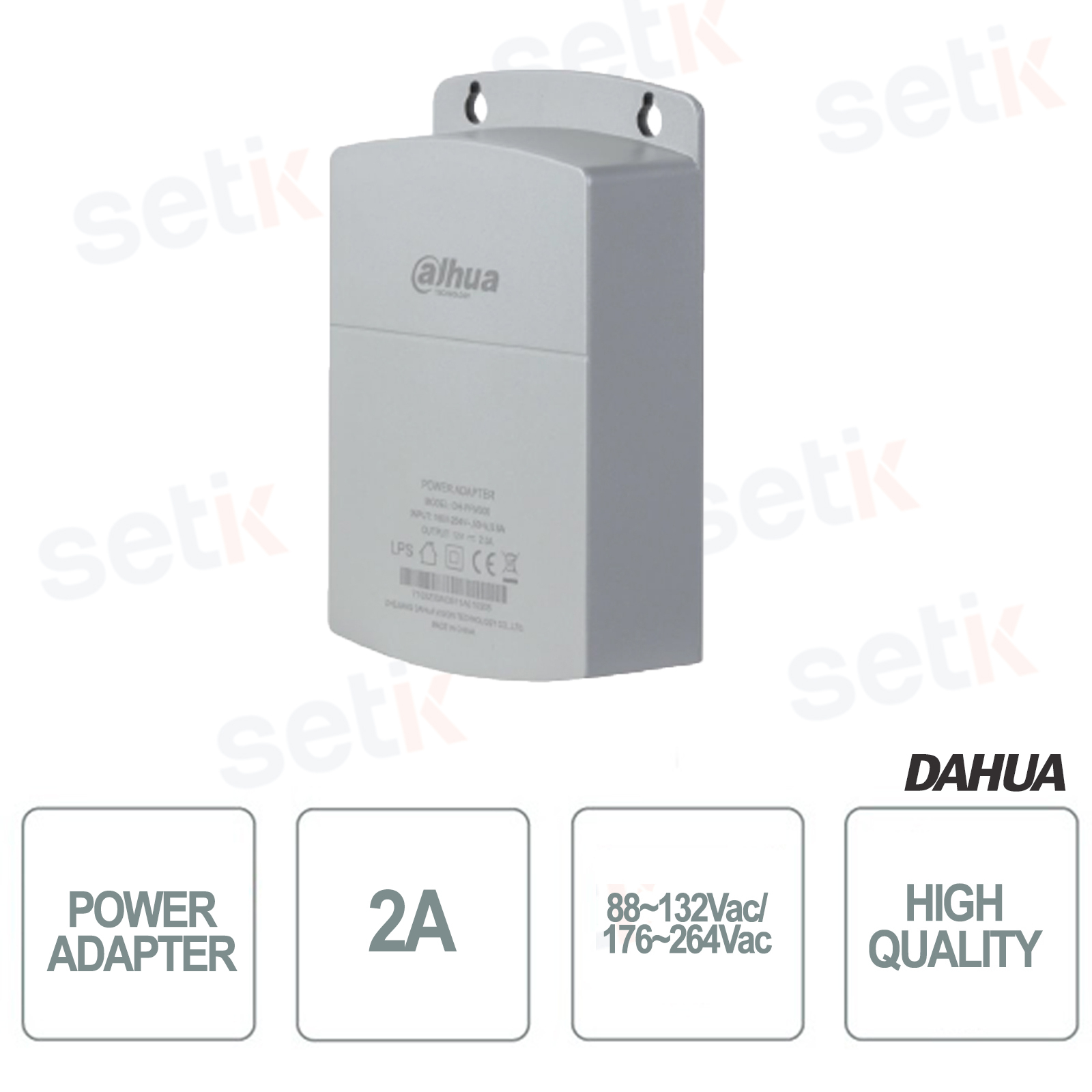 PFM300 - Adattatore di Alimentazione DC12V2A - Dahua - Setik.biz
