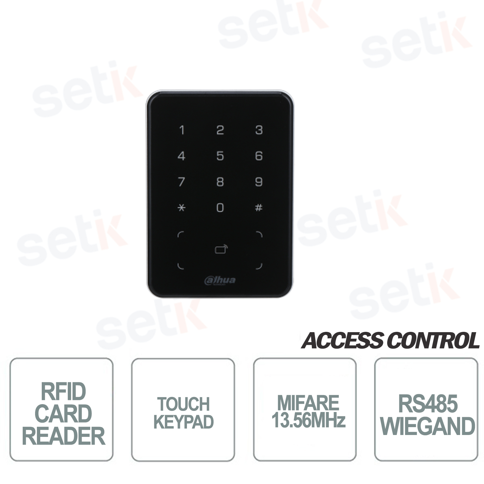 ASR2101A - RFID-Zugriffskontrolle Mifare Dahua-Tastatur - Setik.biz