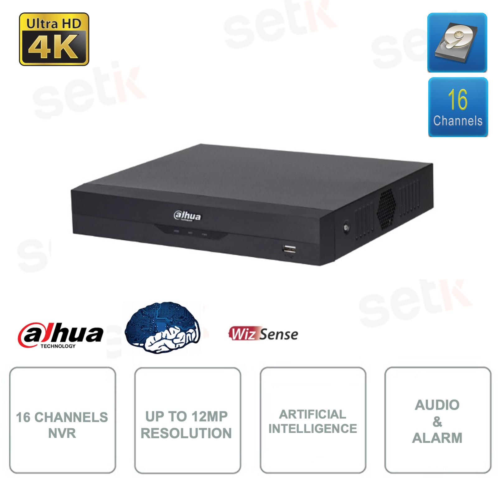 NVR2116HS-I2 - Dahua 16 Channel NVR with AI: Protect Your Spaces in 4K ...