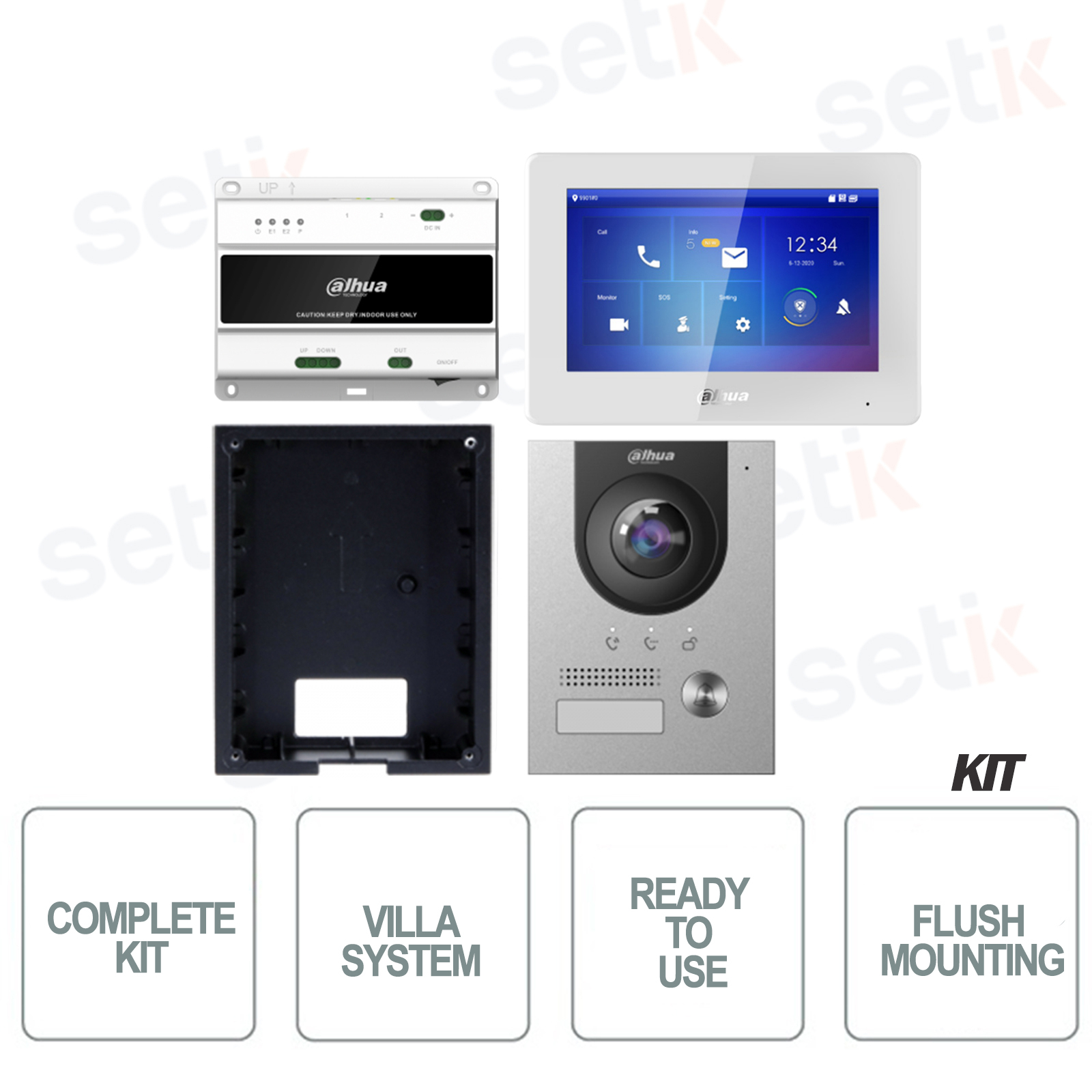 KTD01L(F) - Complete KIT for Dahua built-in IP video intercom - Setik.biz
