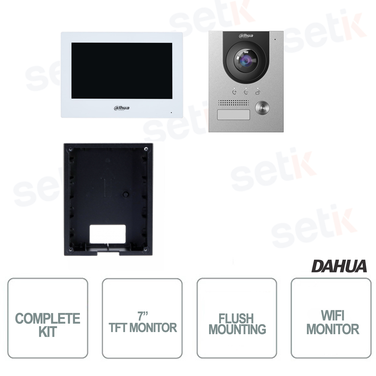 KTD02F - Complete KIT Dahua Villa IP video intercom Flush mounting ...