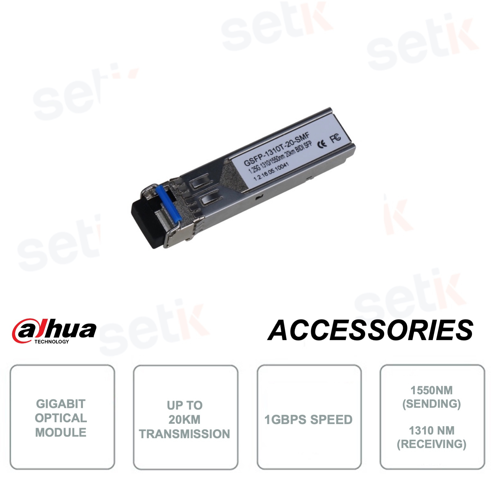 GSFP-1310R-20-SMF - Optical module for fiber - 1Gbps - LC Port ...