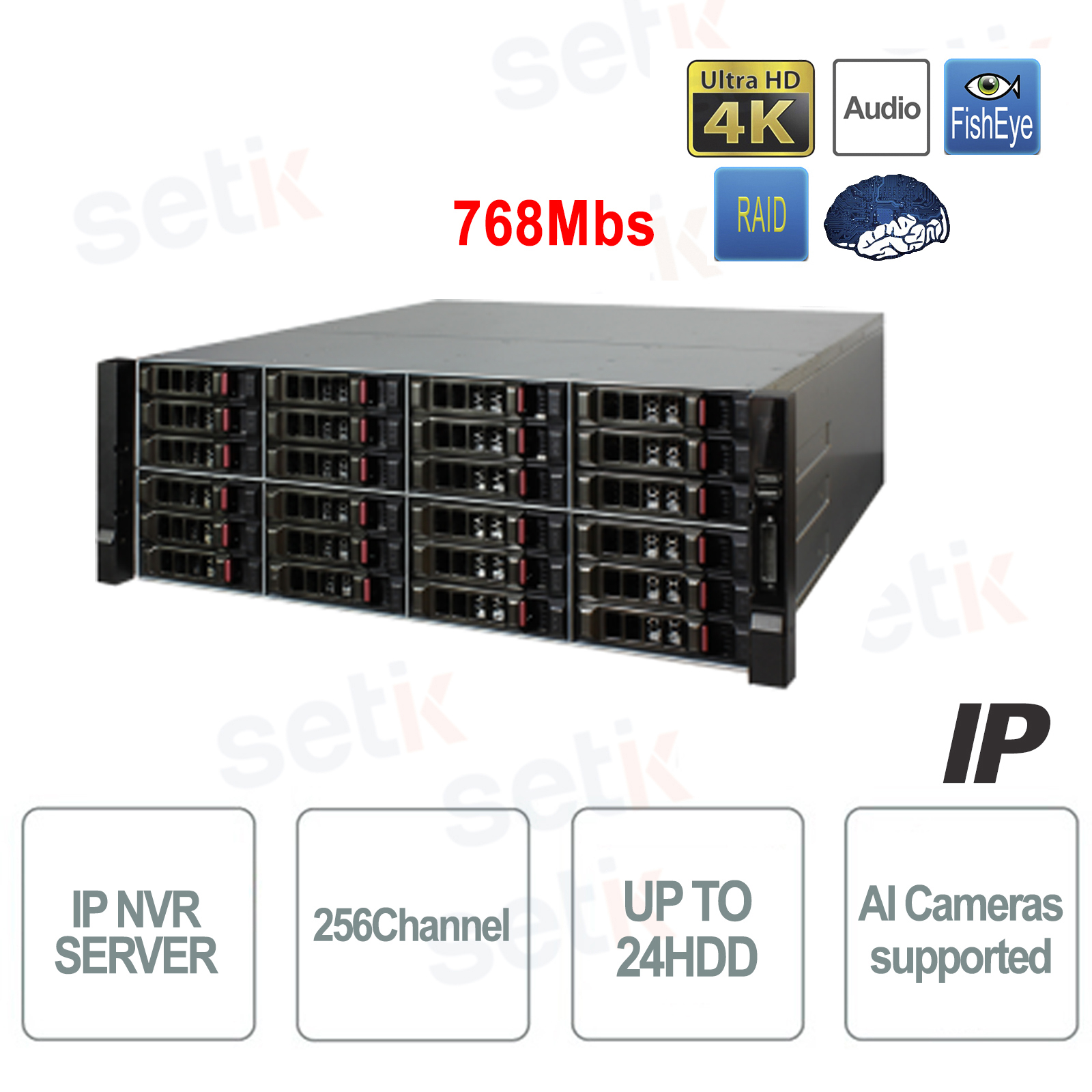 IVSS7024 - NVR IP Server Dahua 256 Kanäle Künstliche Intelligenz IVS - Setik.biz