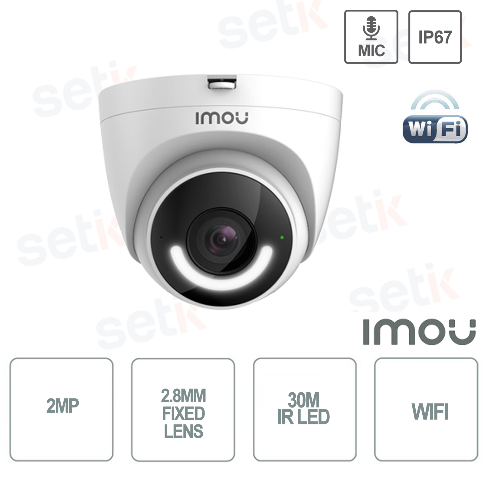 IPC-T26EP-IMOU - Imou Turret 2MP WiFi IP camera 2.8mm ONVIF - Setik.biz