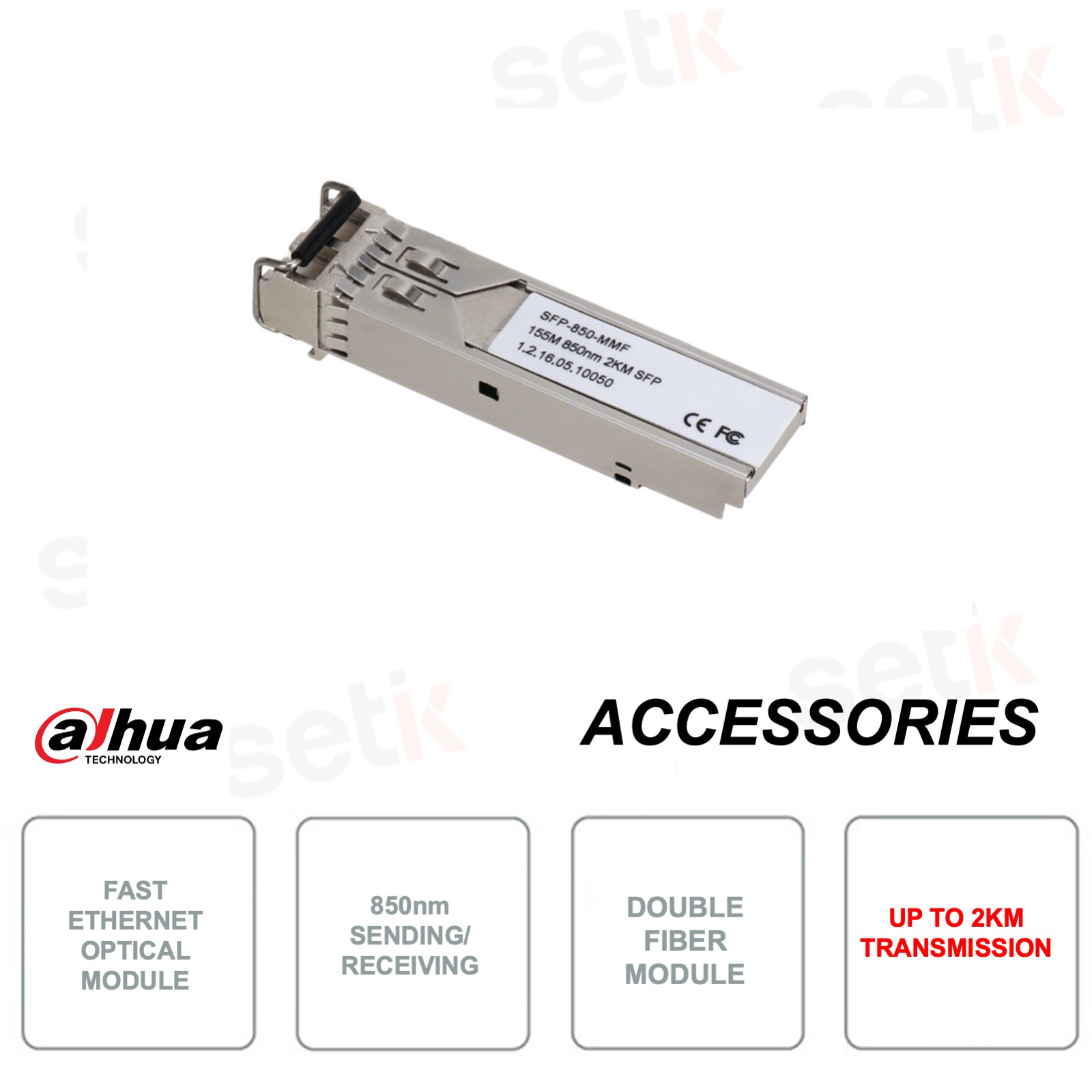 SFP-850-MMF - Double fiber multi-mode optical fiber 850nm - 100Mbps ...