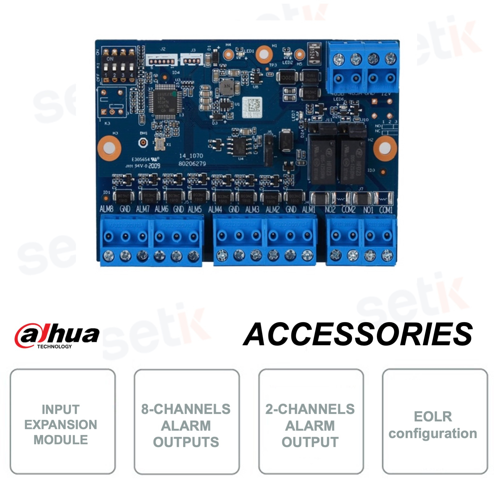 ARM808-RS - Expansion module - Alarm 8 channels in 2 channels out - RS ...