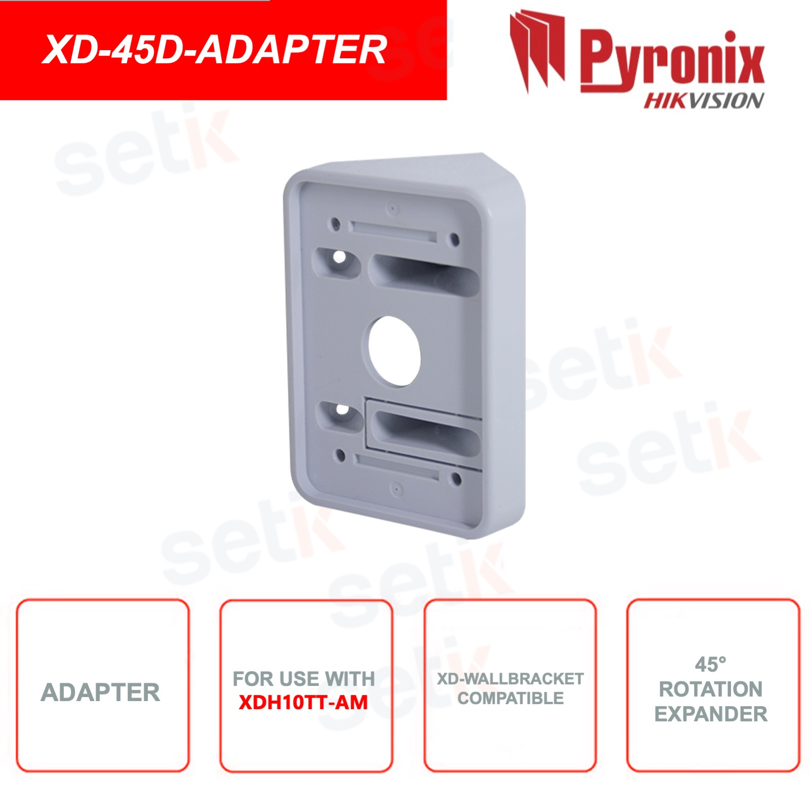 XD-45D-ADAPTER - Adapter for XDH10TT-AM - Allows 45 degree tilt - Setik.biz