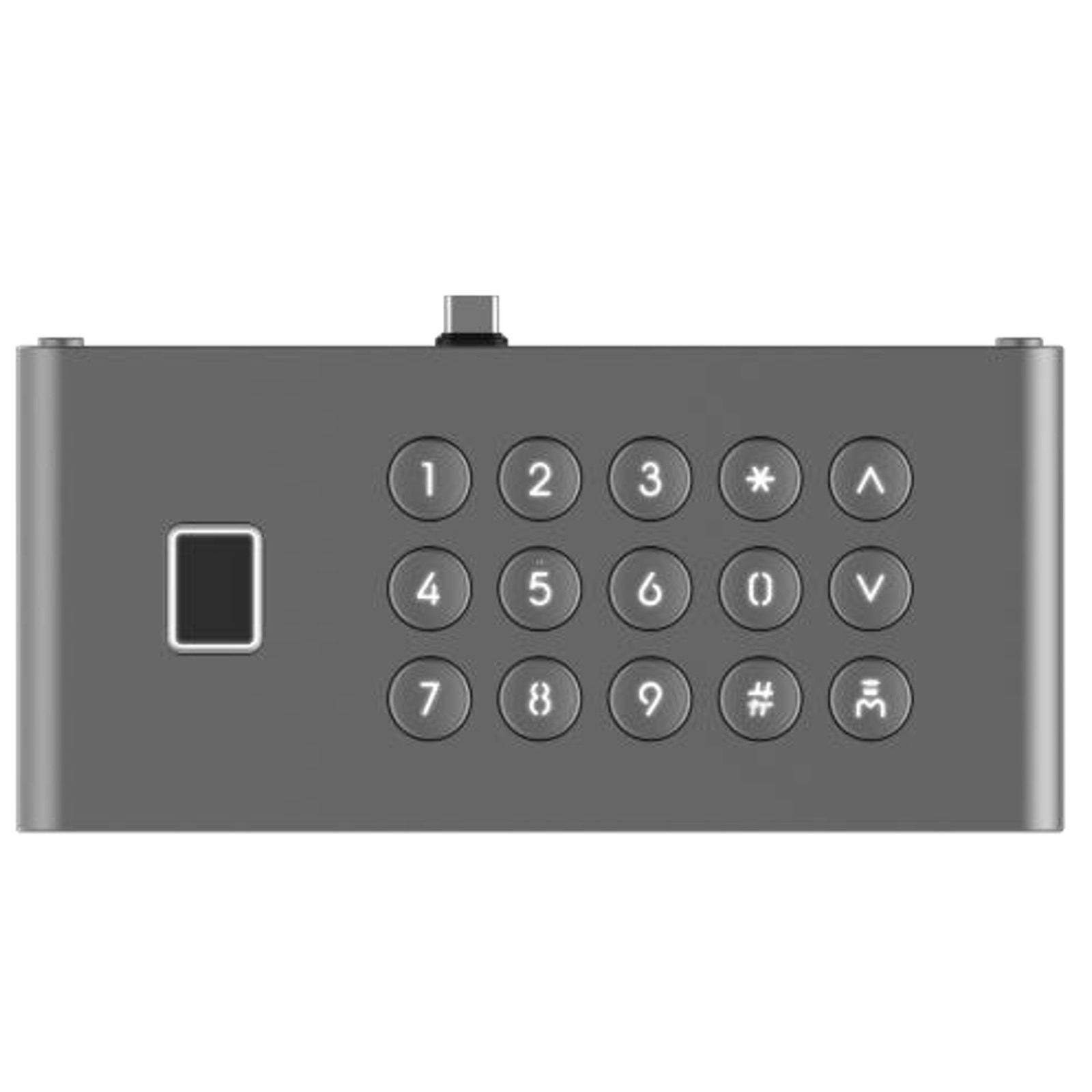 DS-KDM9633-FKP - 15-key keyboard with fingerprint reader - For KD9633 ...