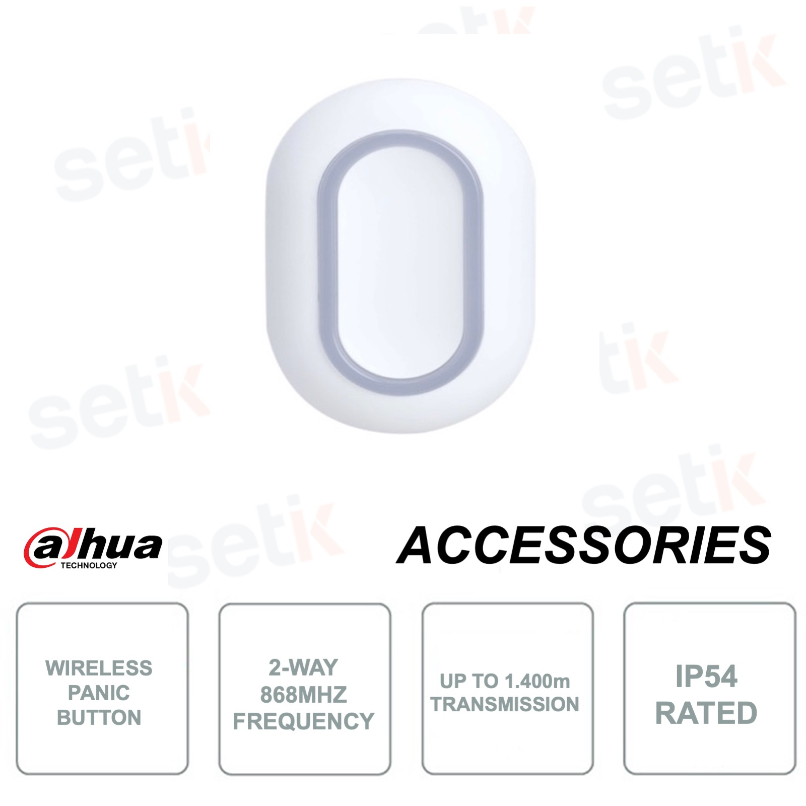 ARD821-W2-868 - Dahua 868 MHz IP54 Wireless Button – Instant Security! - Setik.biz