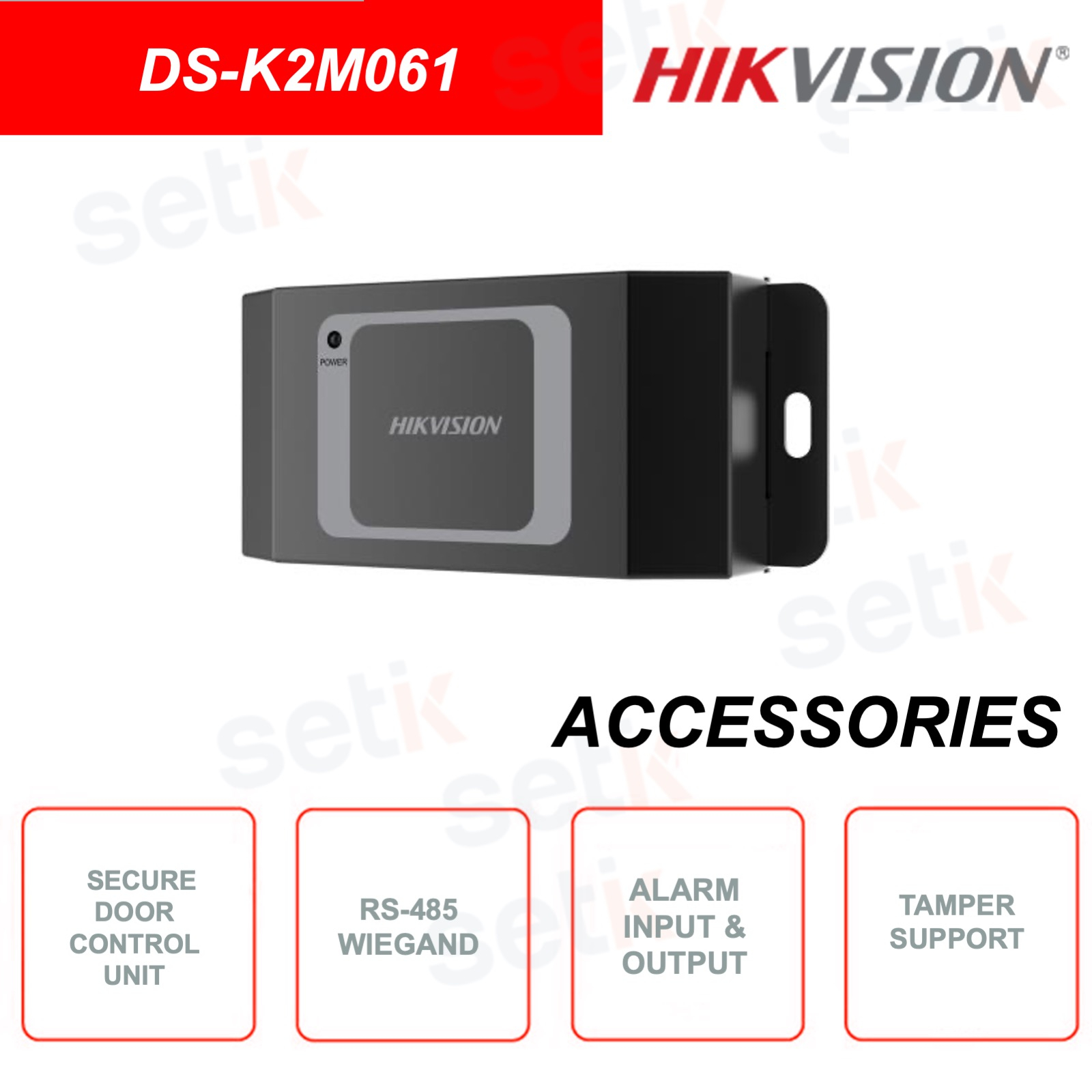 DS-K2M061 - Secure Door Control Terminal - RS485 and Wiegand - Setik.biz
