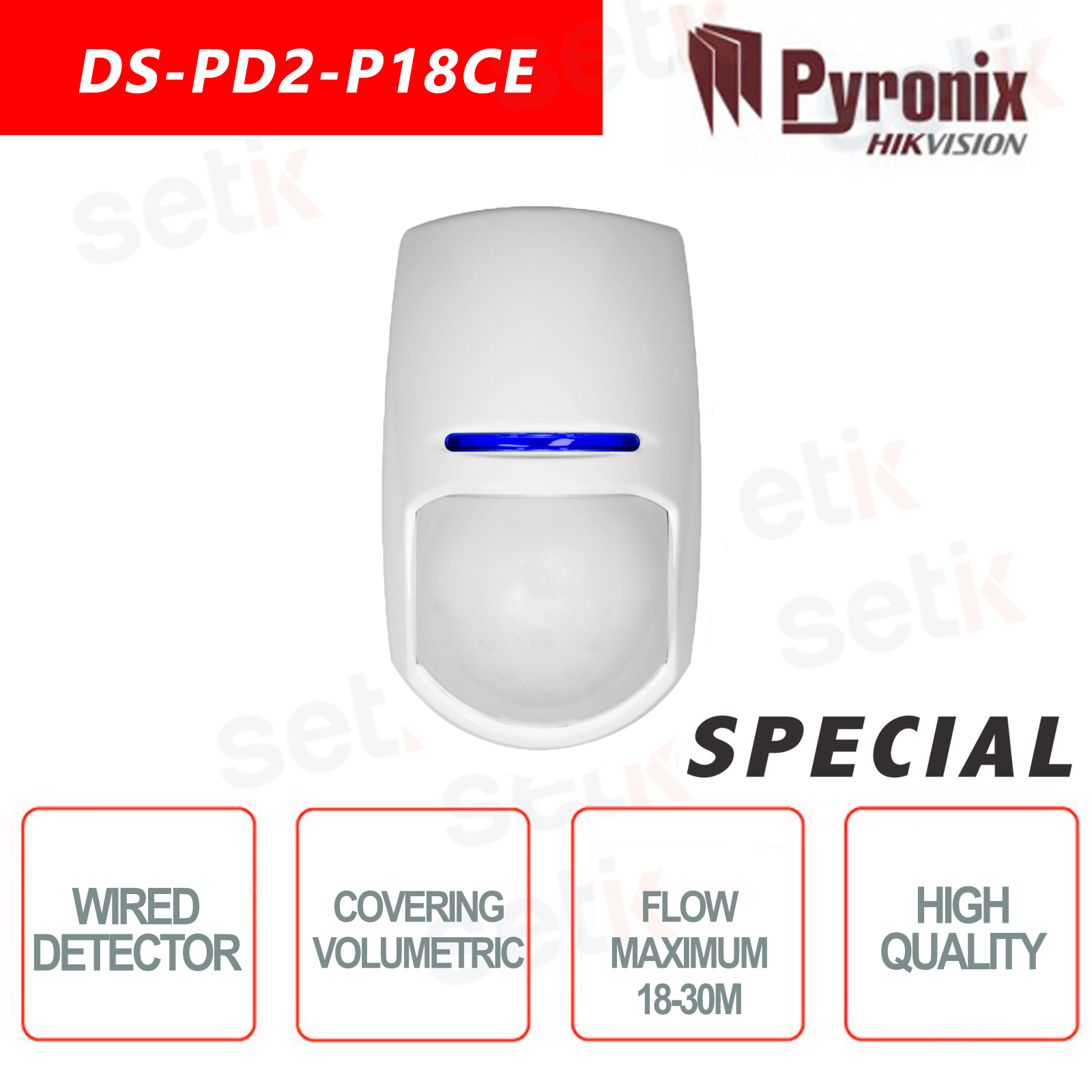 DS-PD2-P18CE - Hikvision-Pyronix Indoor Volumetric Detector - Setik.biz