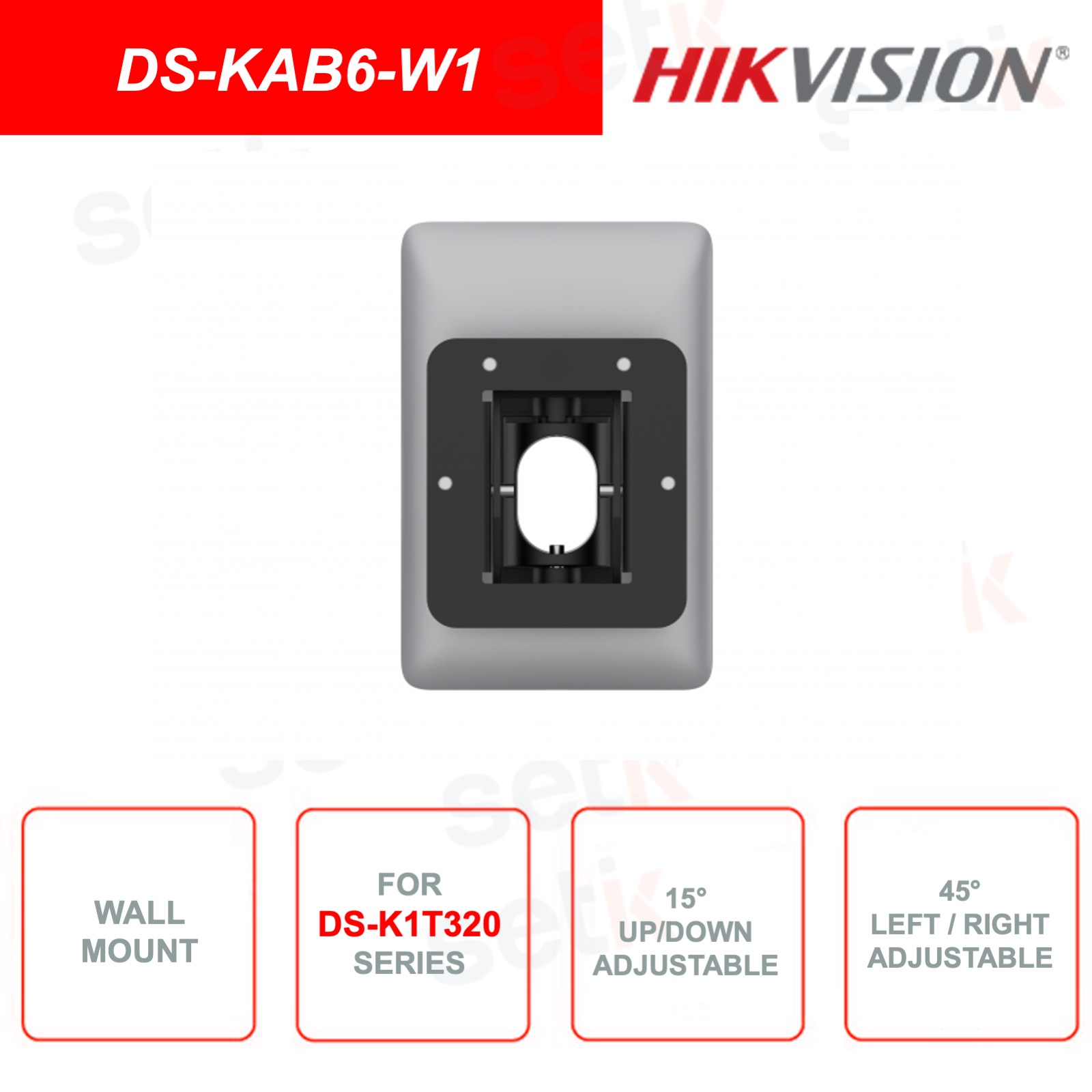 DS-KAB6-W1 - Aluminum alloy wall bracket - For DS-K1T320 series ...