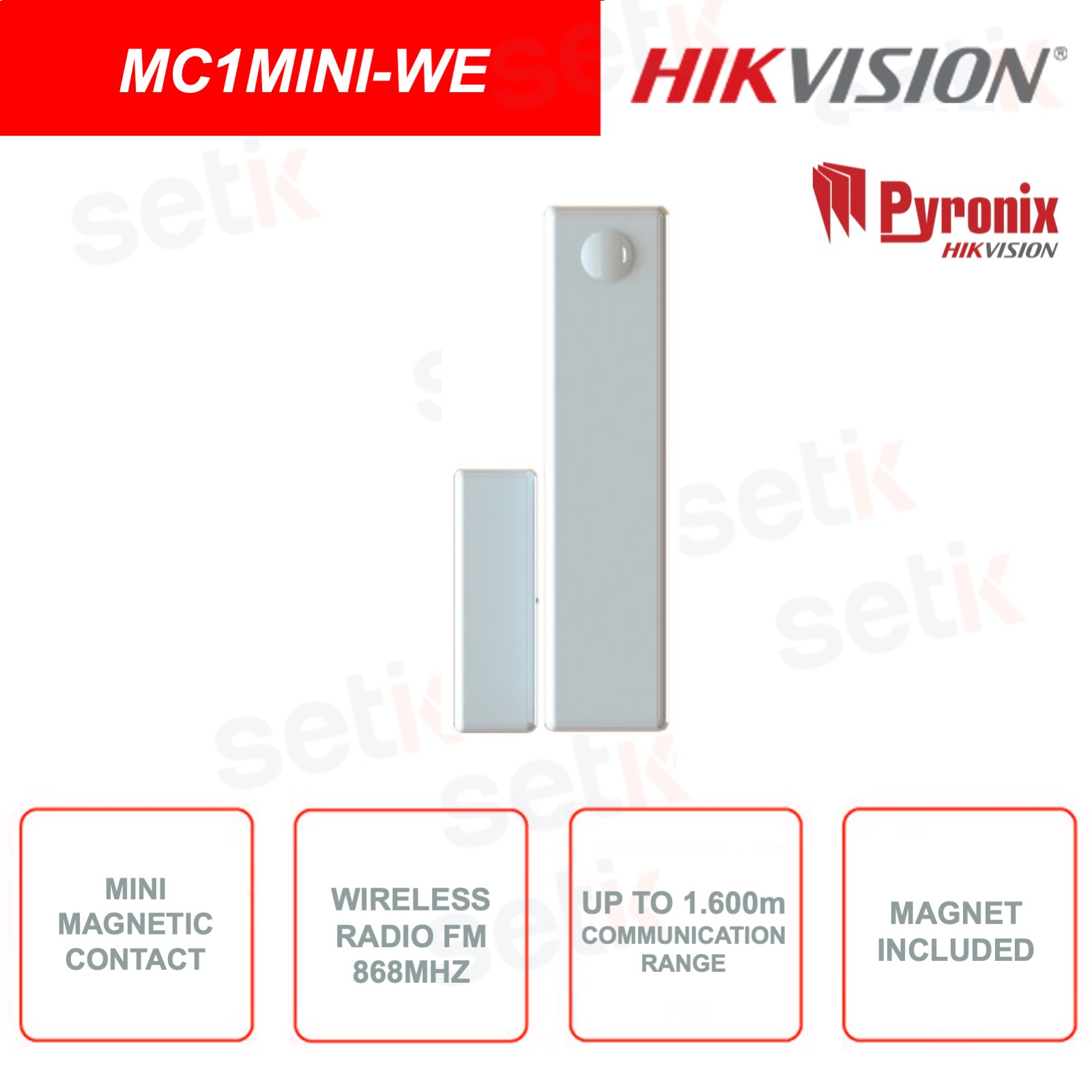 MC1MINI-WE - Magnetic contact - Wireless 868Mhz FM for doors and ...