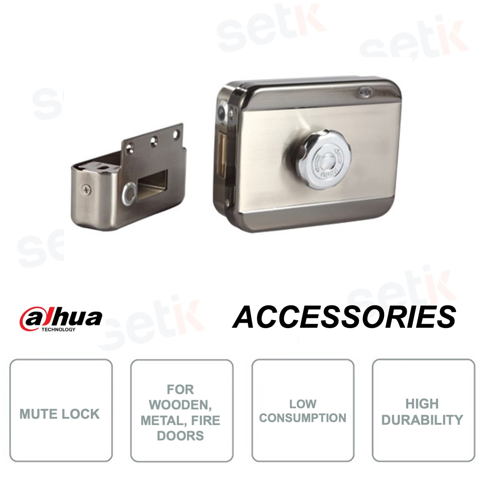 ASF601A - Armored electromagnetic lock - For wooden, metal, fireproof ...