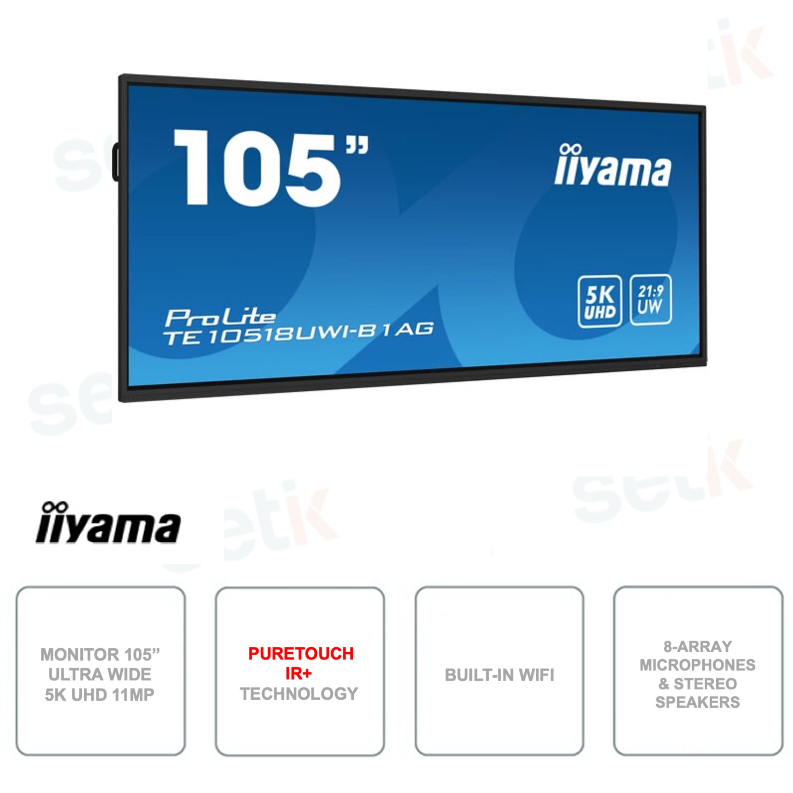 TE10518UWI-B1AG - Monitor 105 pollici touchscreen - 5K Ultra HD 11MP ...