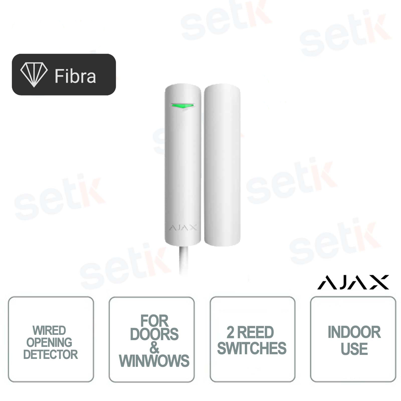 44393.03.WH1 - ajax - indoor wired door and window opening detector - Setik.biz
