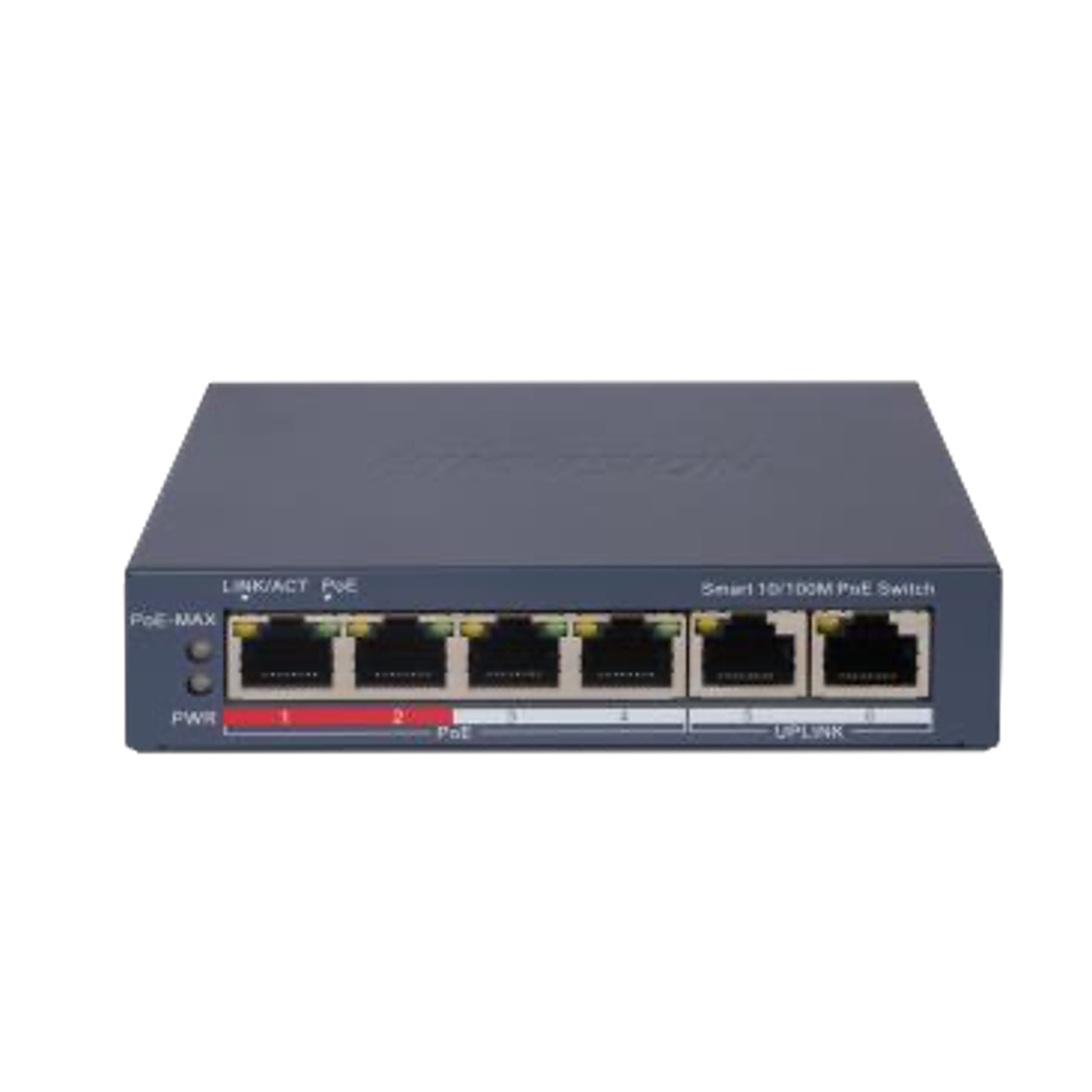DS-3E1106P-EI - Netzwerk-Switch – 4 RJ45 100 Mbit/s PoE-Ports – 2 RJ45 ...