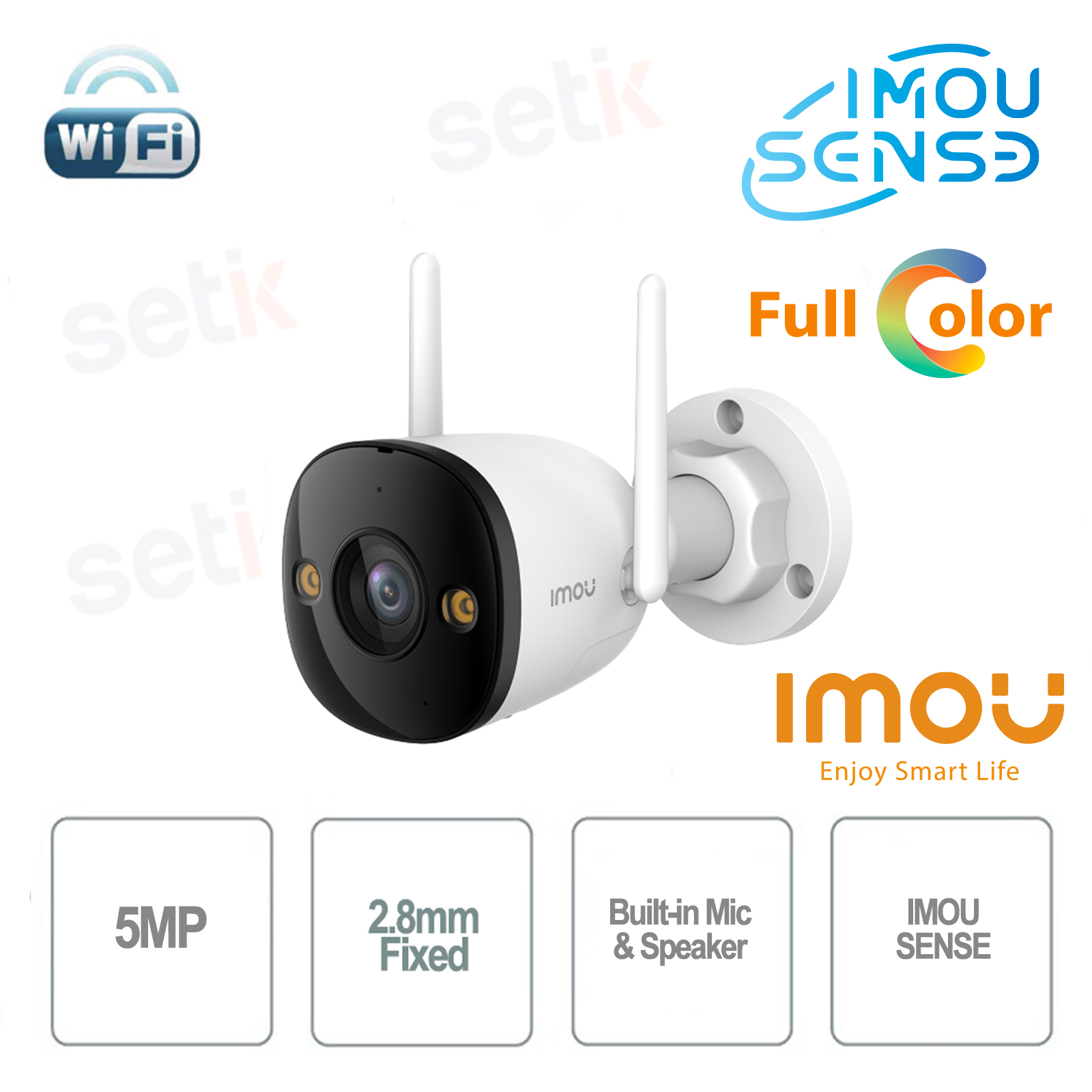 IPC-S3EP-5M0WE-IMOU - Imou Bullet 3 WLAN-Kamera 5 MP 2,8 mm Imou Sense ...