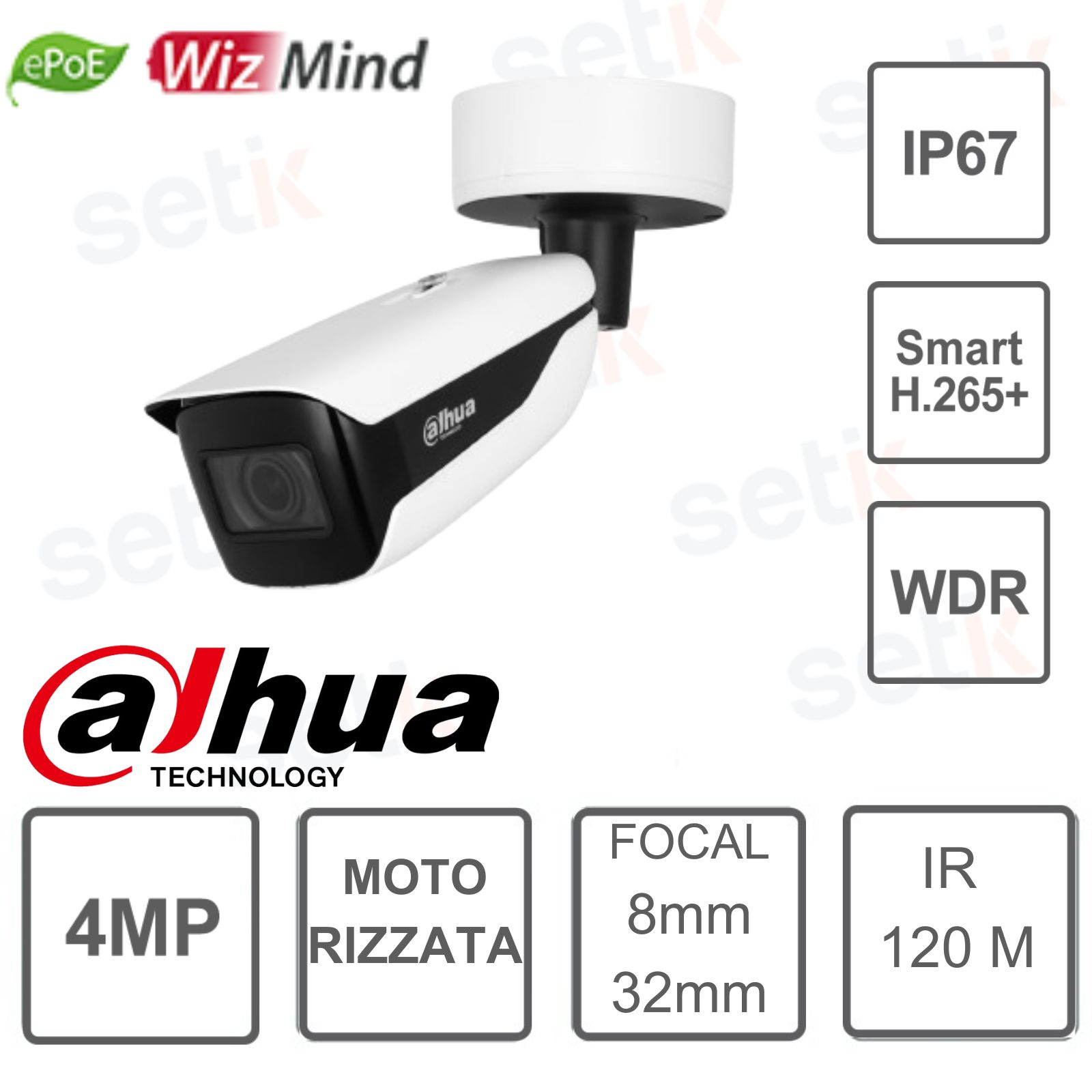 IPC-HFW7442H-Z4-X - Dahua Motorized AI IR 4Mp 5 Stream IP Camera - Setik.biz