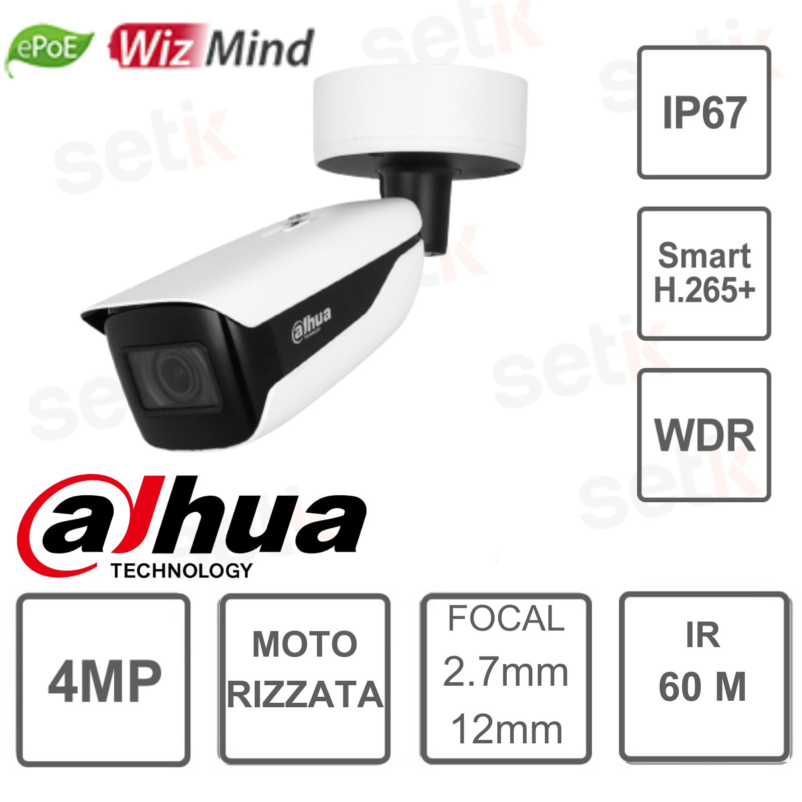 IPC-HFW7442H-Z-X - AI IR 60M 5 Stream IP-Bullet-Kamera von Dahua - Setik.biz