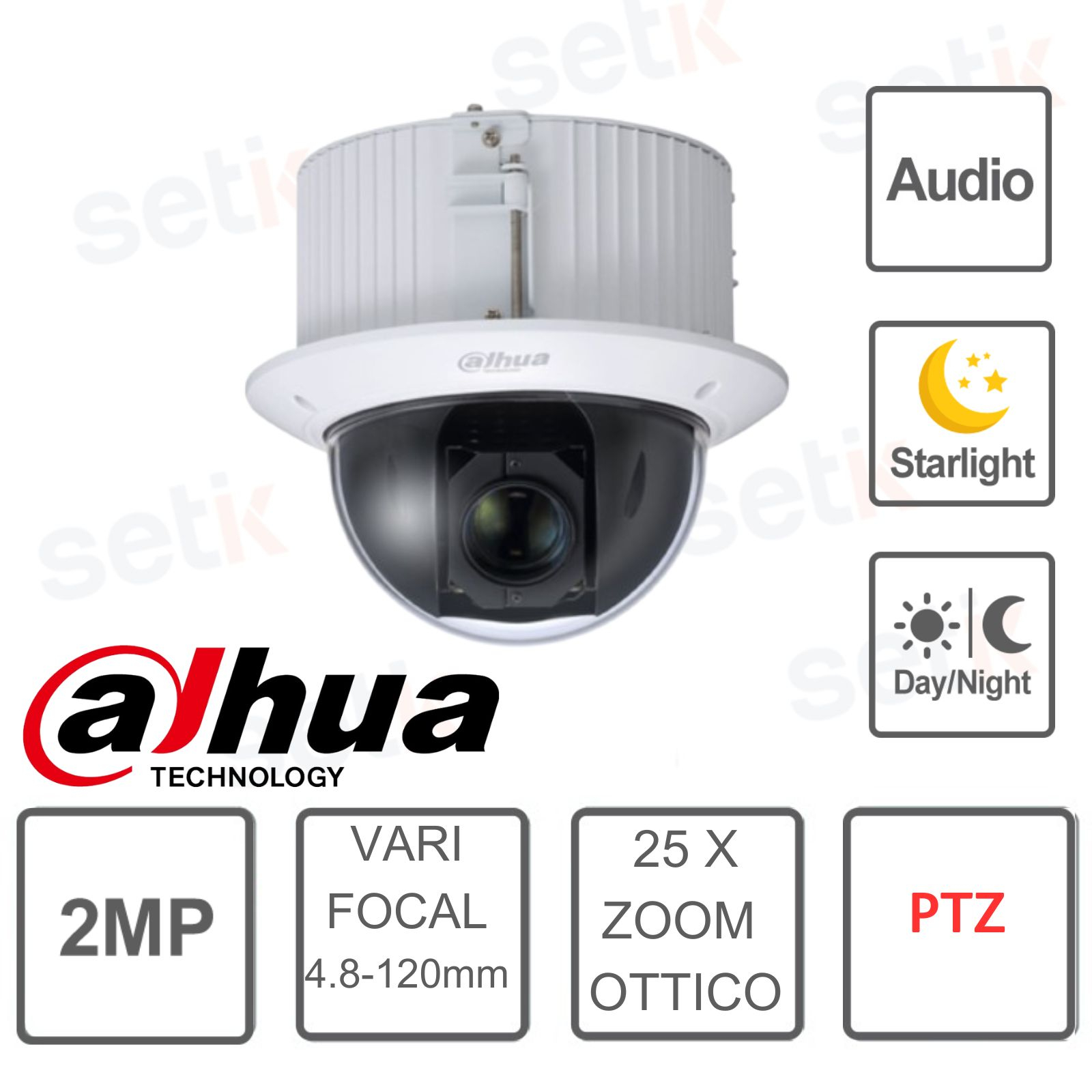 SD52C225DB-HC - Caméra PTZ intérieure Dahua 2MP 25X Starlight - Setik.biz