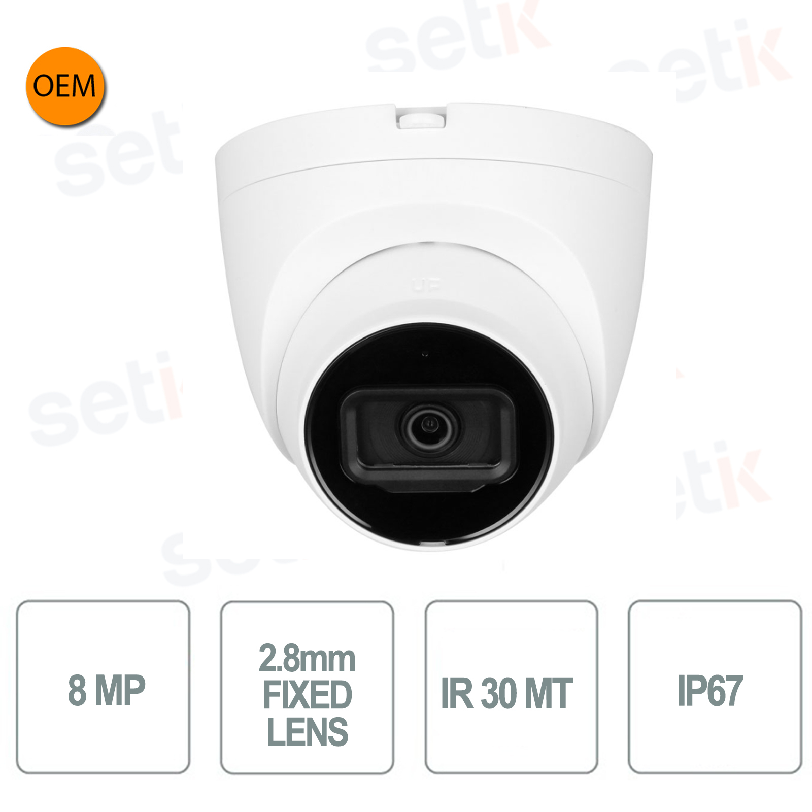 IPC-DW28T - Dahua IP Dome 8MP Fixed lens PoE Network - Setik.biz