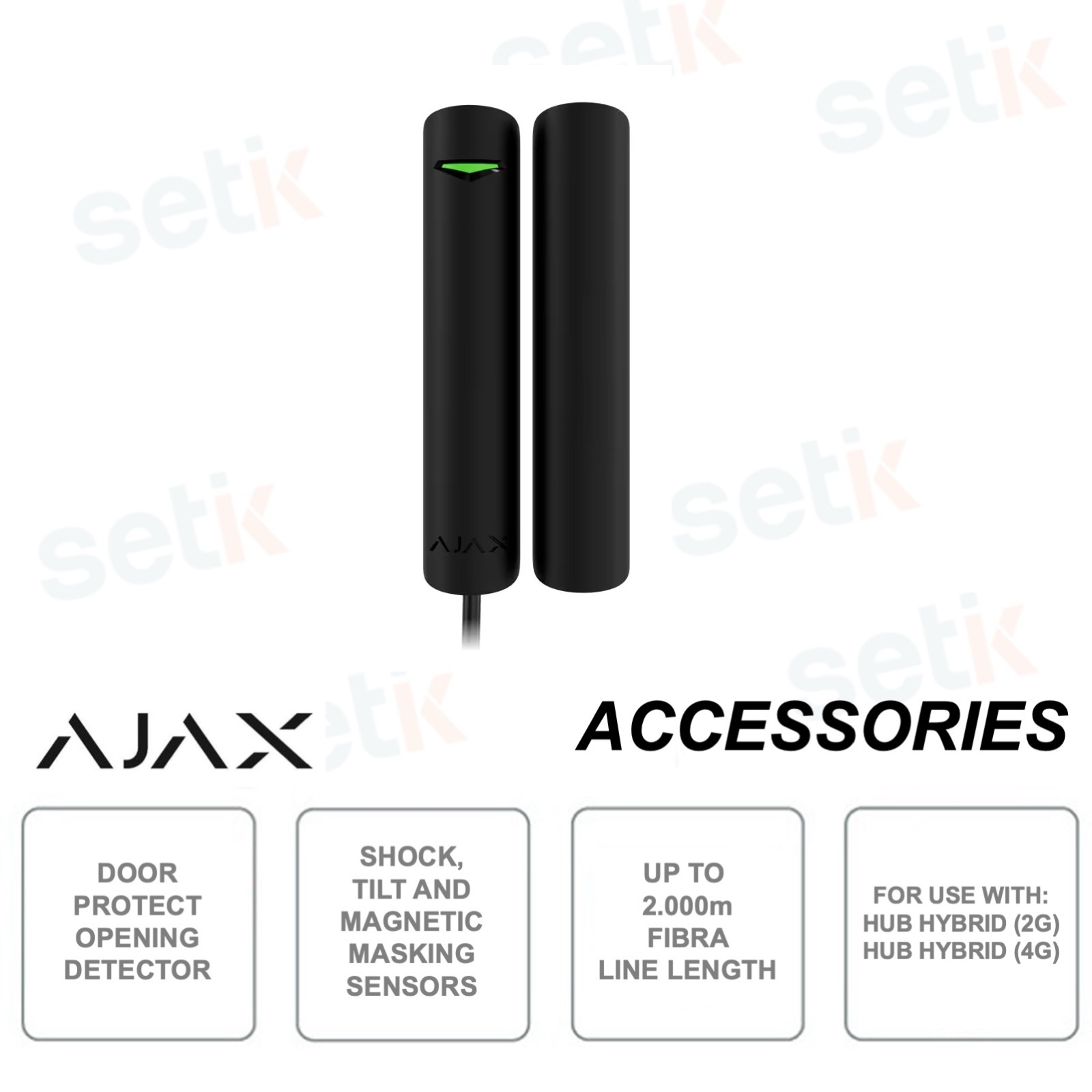 61341.177.BL - AJAX - Door Protect Fiber - Grado 3 - Detector de ...